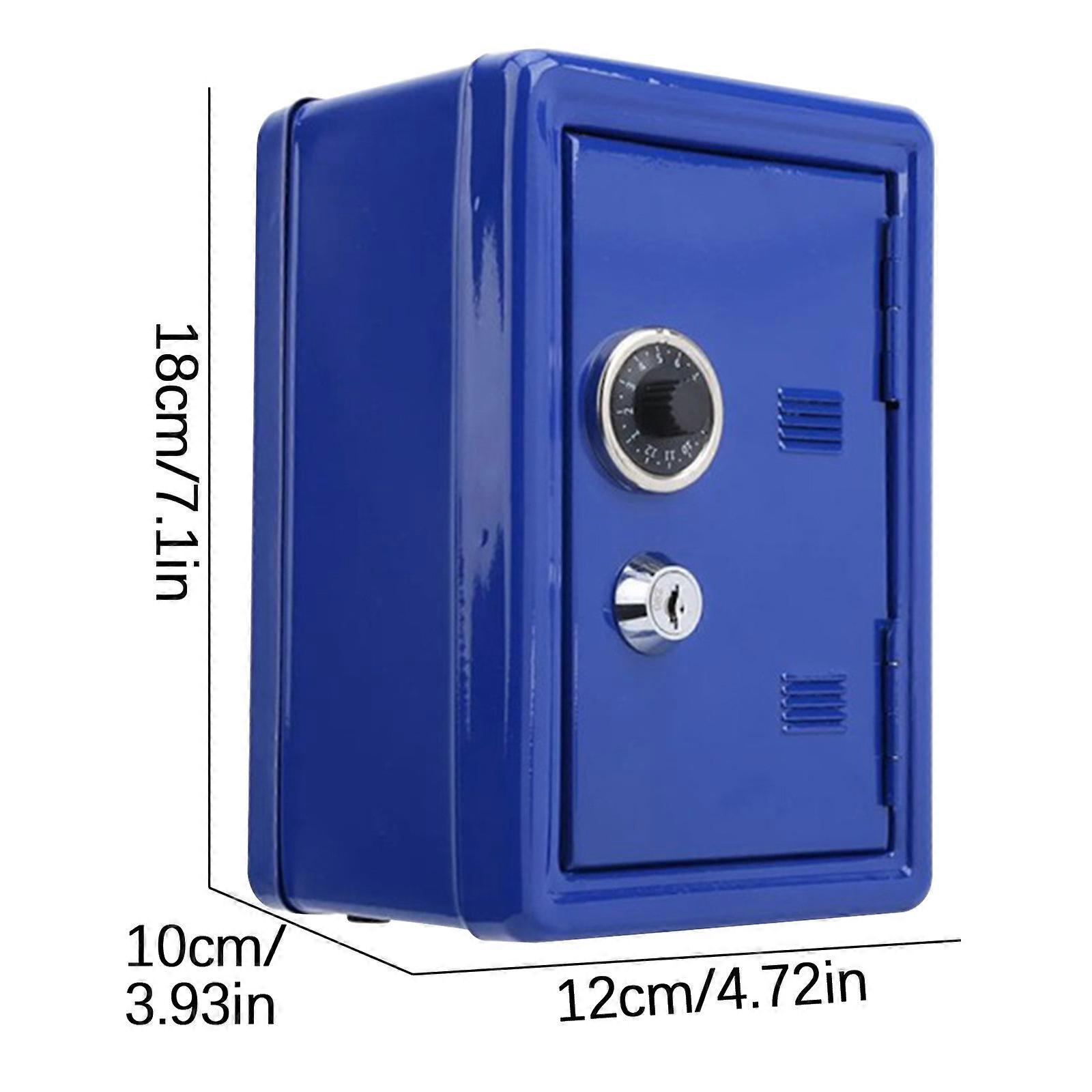 Kids Bank Locker Safe With Key And Single Digit Lock, Metal Money Safe ...