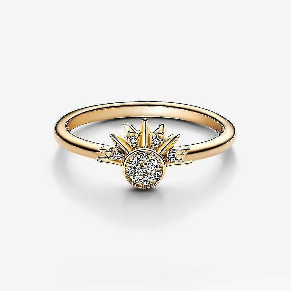 Celestial Sun And Moon Ring Set, Sparkling Sun Moon Ring With 14k Gold/silver Plating | Fruugo UK