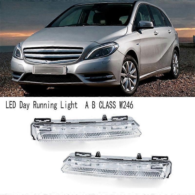 Car LED Day Running Light Front Right Fog Lights Warning Lights ...