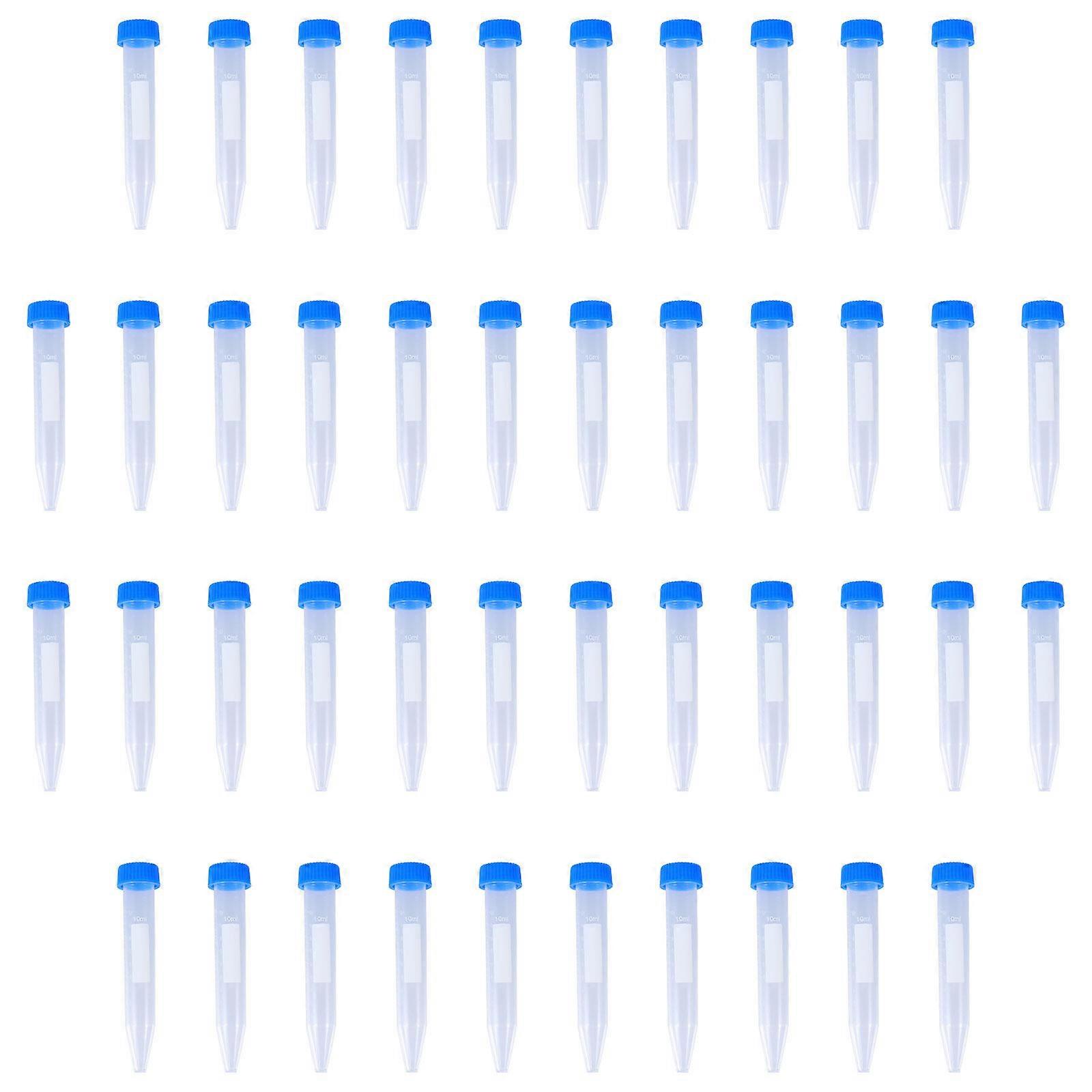 100Pcs 10ML Plastic Centrifuge Tubes Scientific Experiment Test Tubes ...