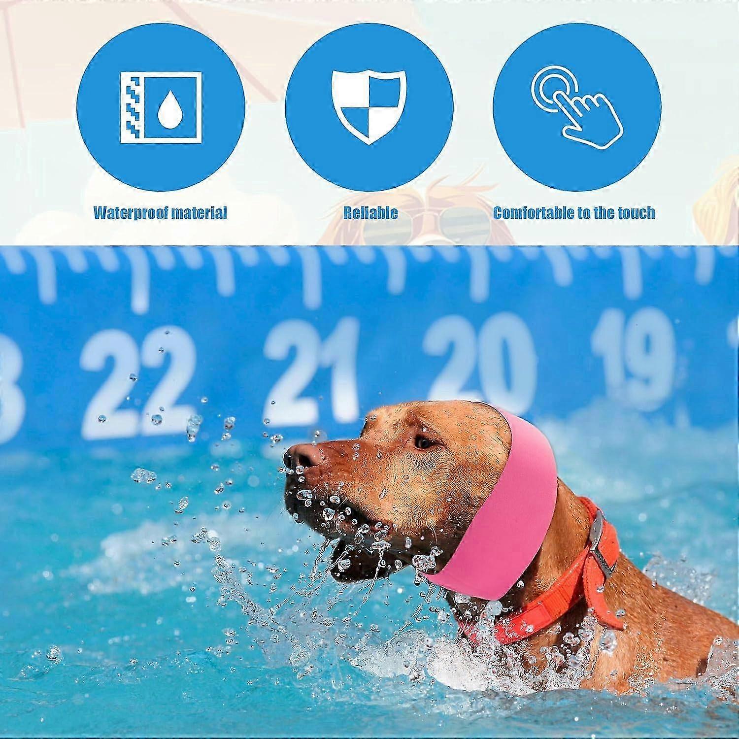 2pcs Dog Bath Cap, Waterproof Snood Dog Swim Cap Ear Wraps Pet Ear ...