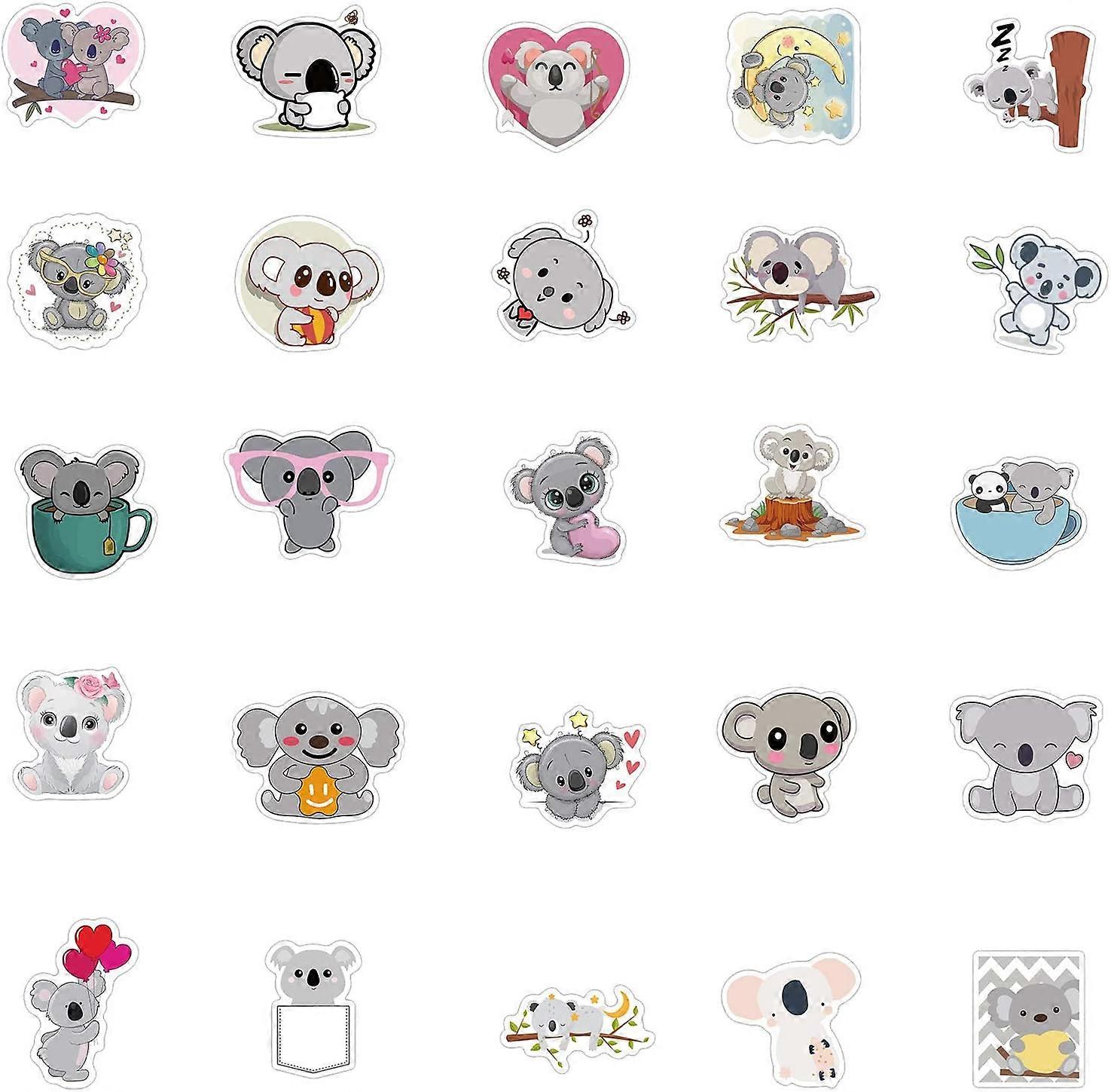 50Pcs Koala Stickers Vinyl animal Stickers Water Bottles Laptop ...