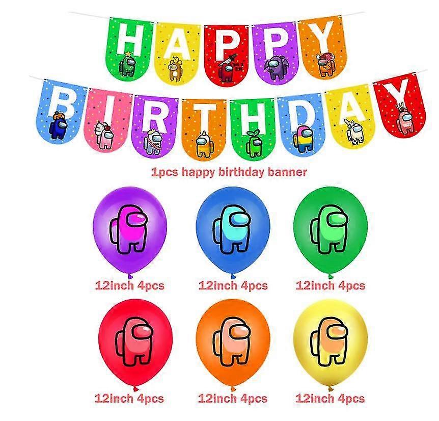 Among Us Kids Party Balloon Bows - Happy Birthday Party Themed Party ...