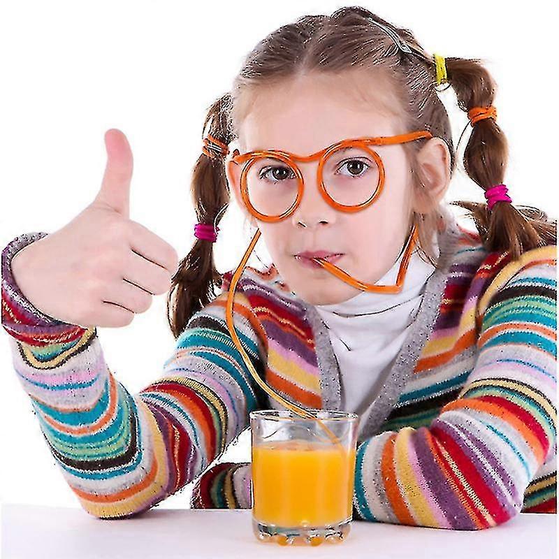 7pcs Creative Fun Glasses Straws Crazy Weird Art Straws Party Straws ...