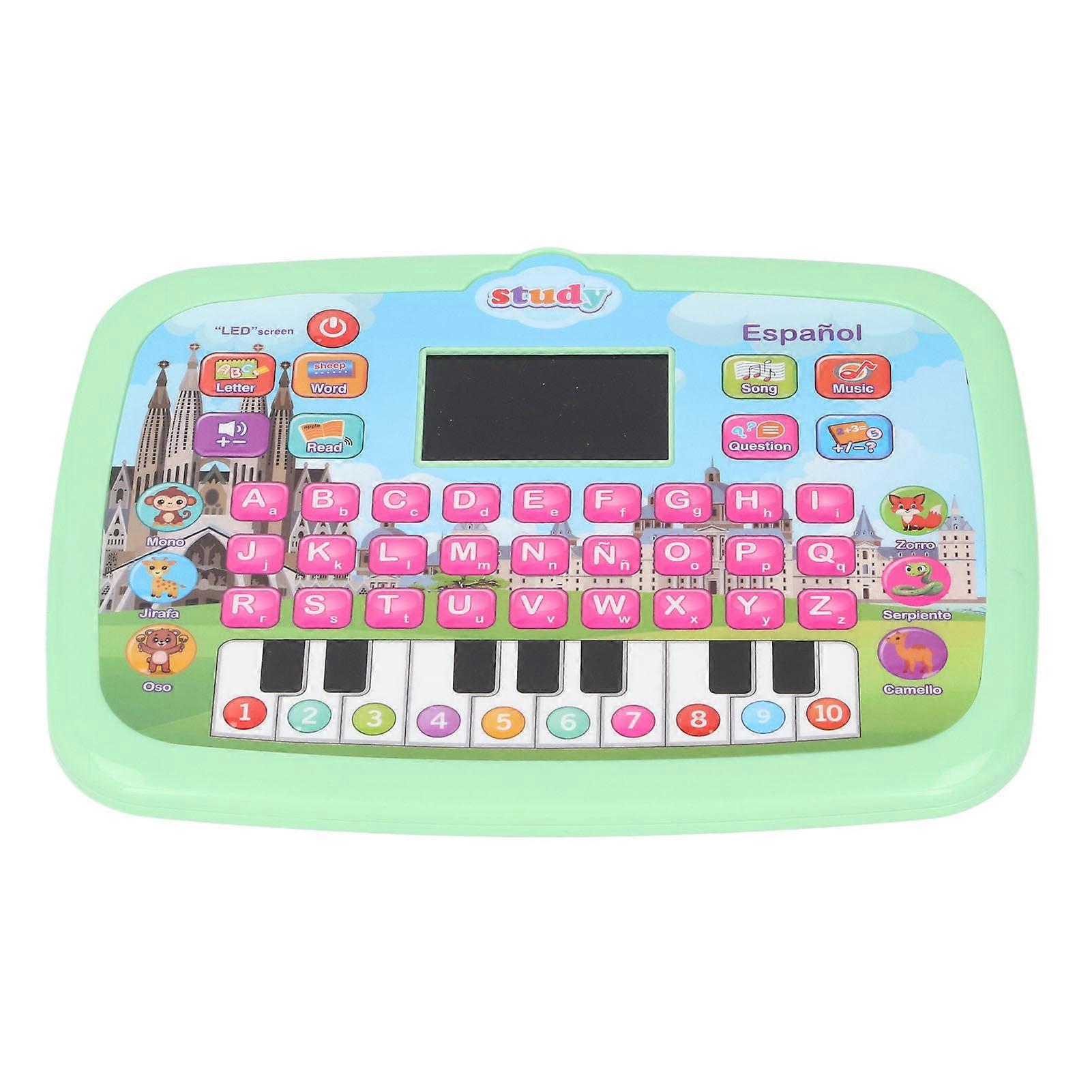 LED Spanish Learning Tablet for Toddlers Early Education Alphabet Words ...