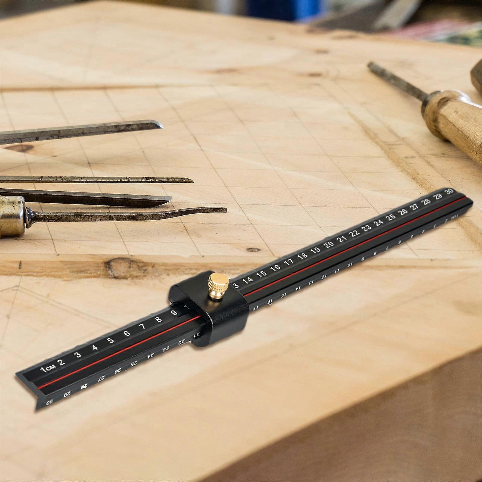 Woodworking Ruler Scribing Ruler Easy Handle Slide Ruler Line Gauge ...