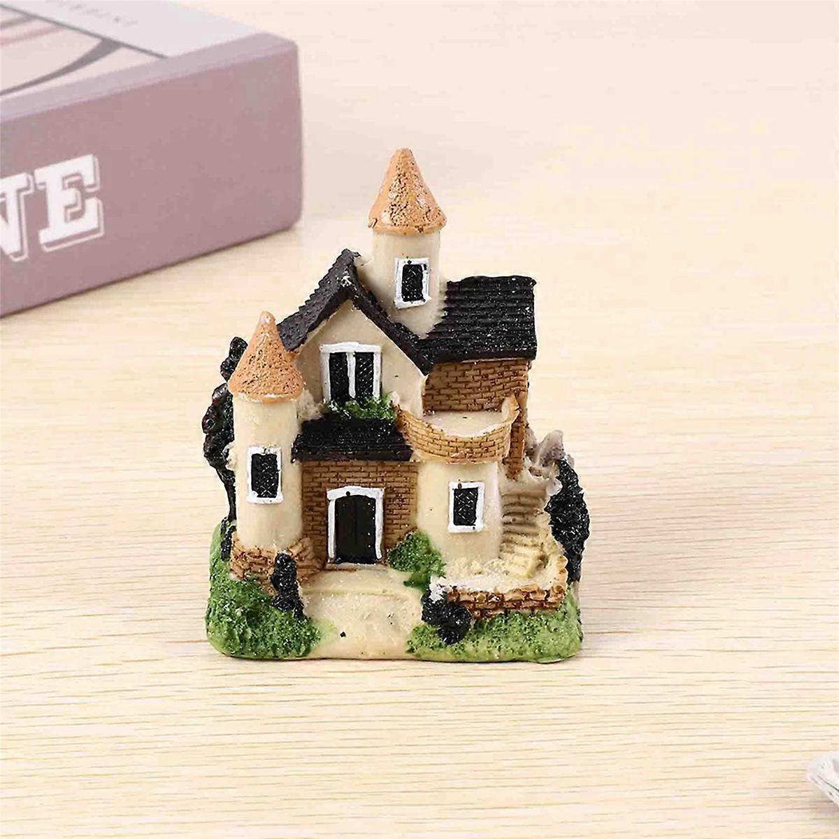 Cute Mini Resin House Miniature House Fairy Garden Landscape Home ...