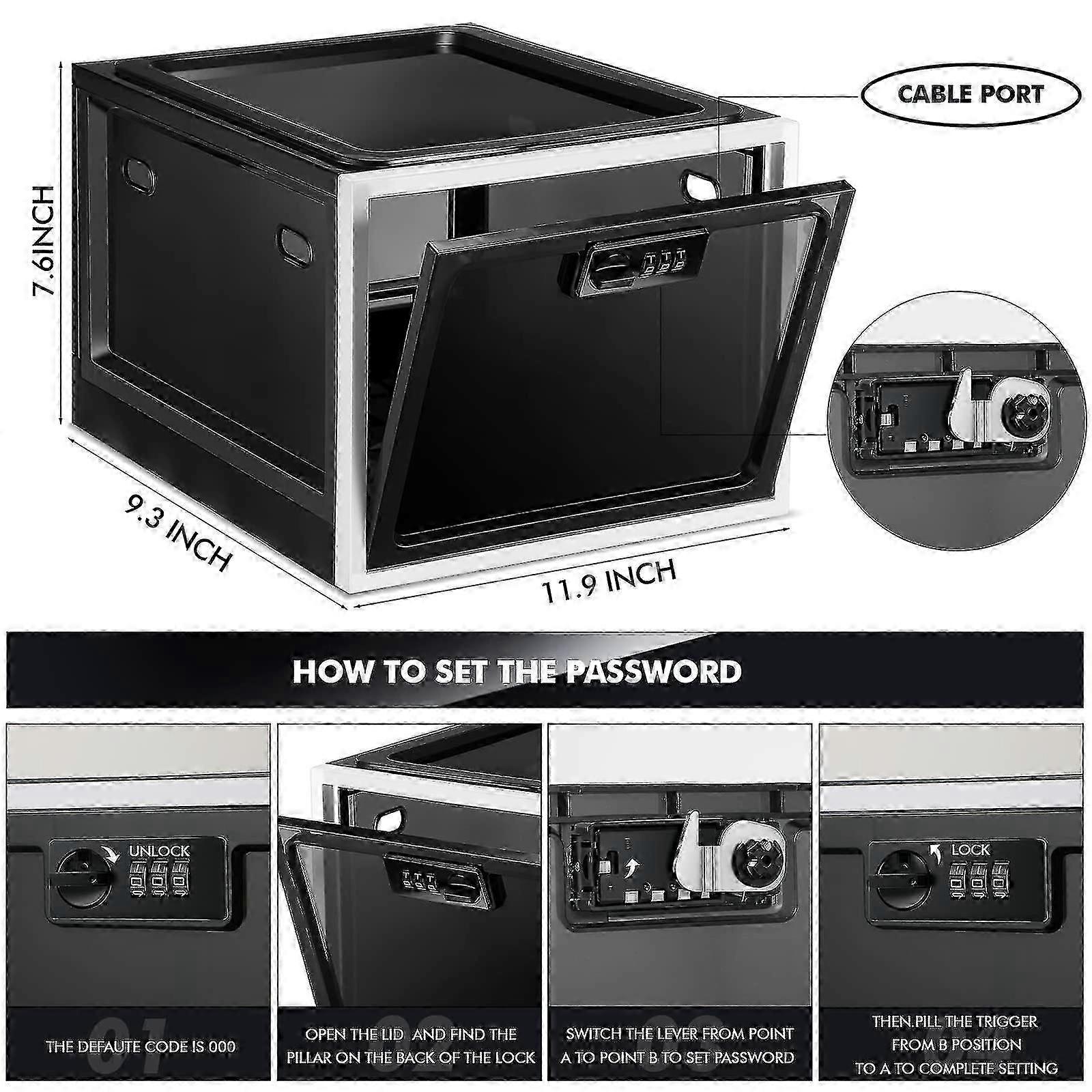 Lockable Storage Box for Medicine, Food & Home Safety in Refrigerator ...