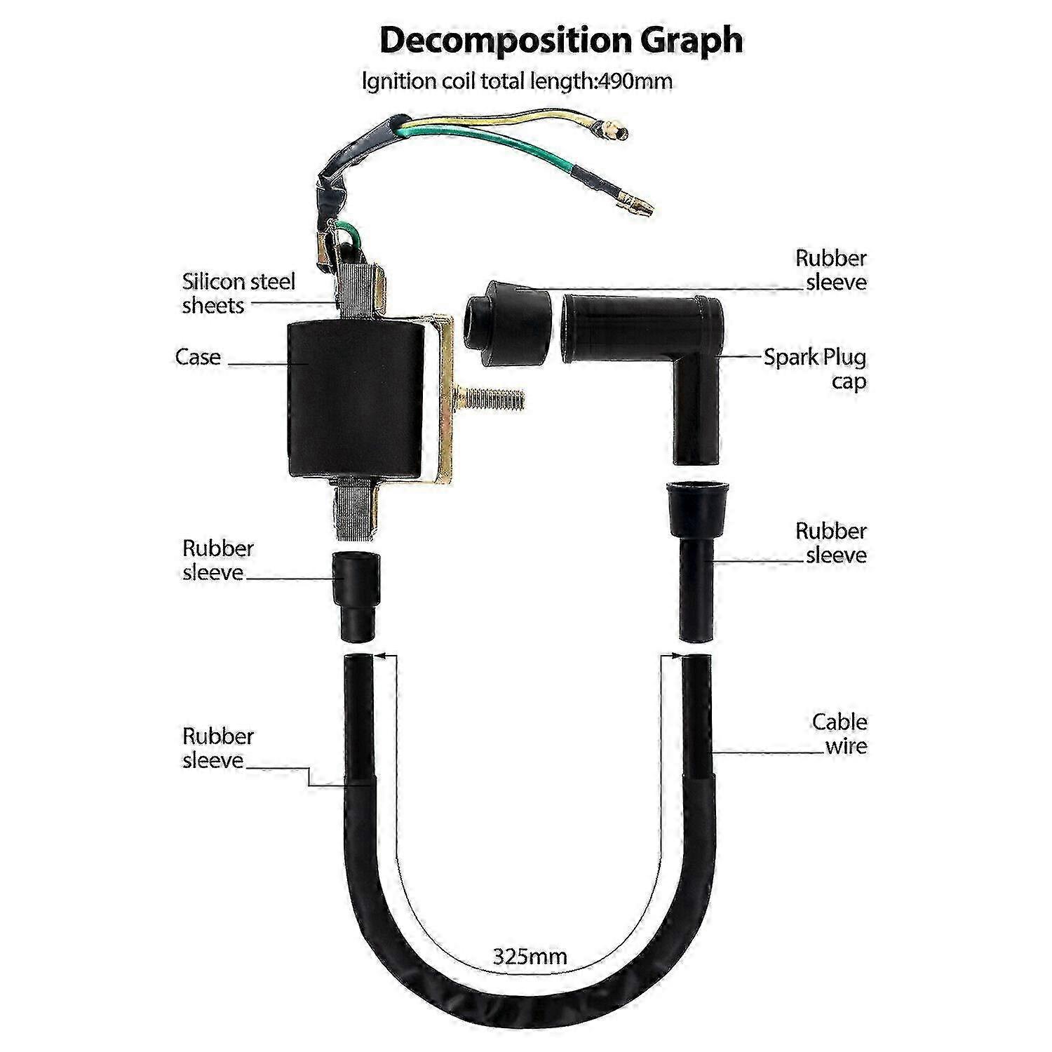 High-Performance Ignition Coil Kit for Dirt Bikes 50Cc to 125Cc | Fruugo UK