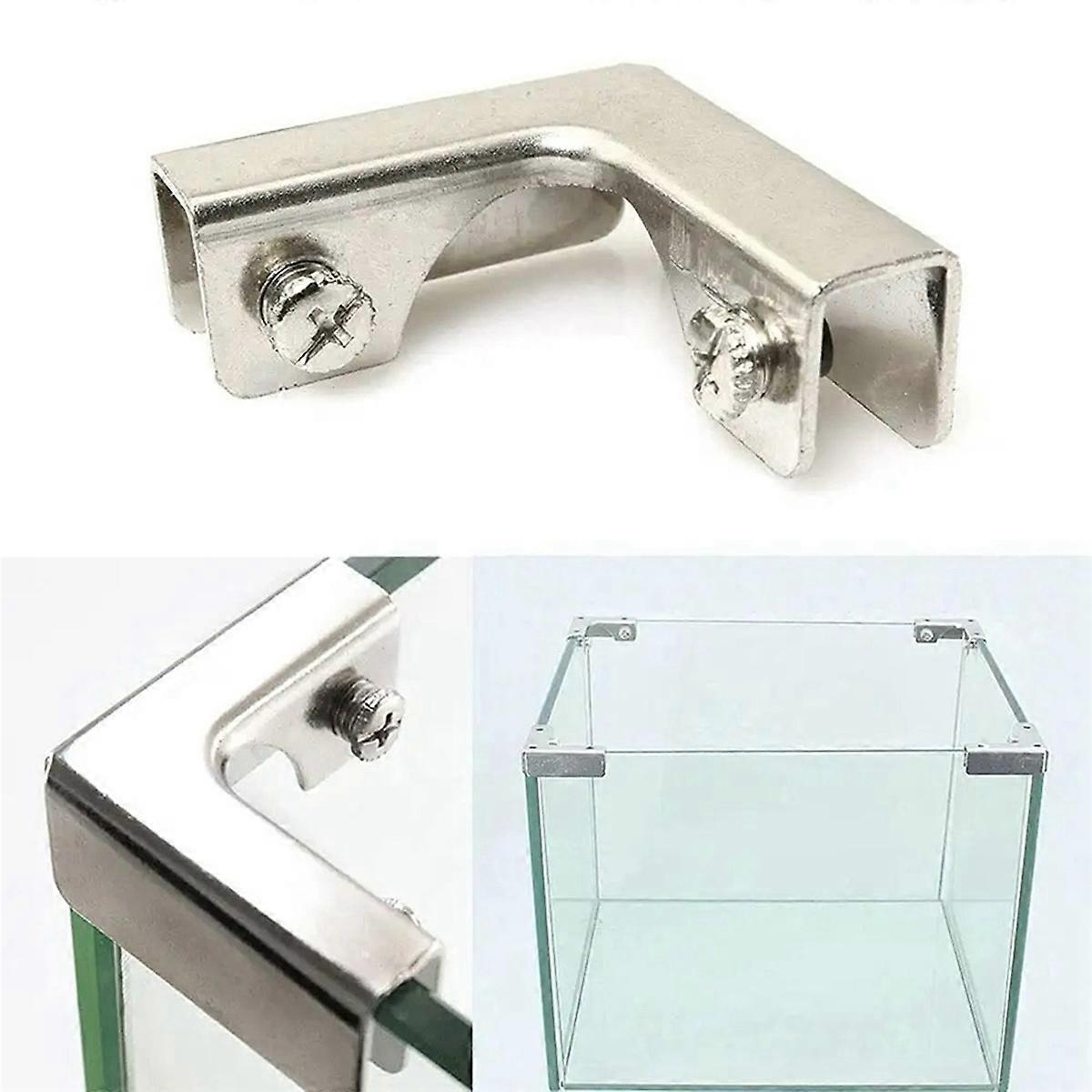 4Pcs L Type Glass Fixing Clip 2 Way Glass Connectors for 6-10Mm ...