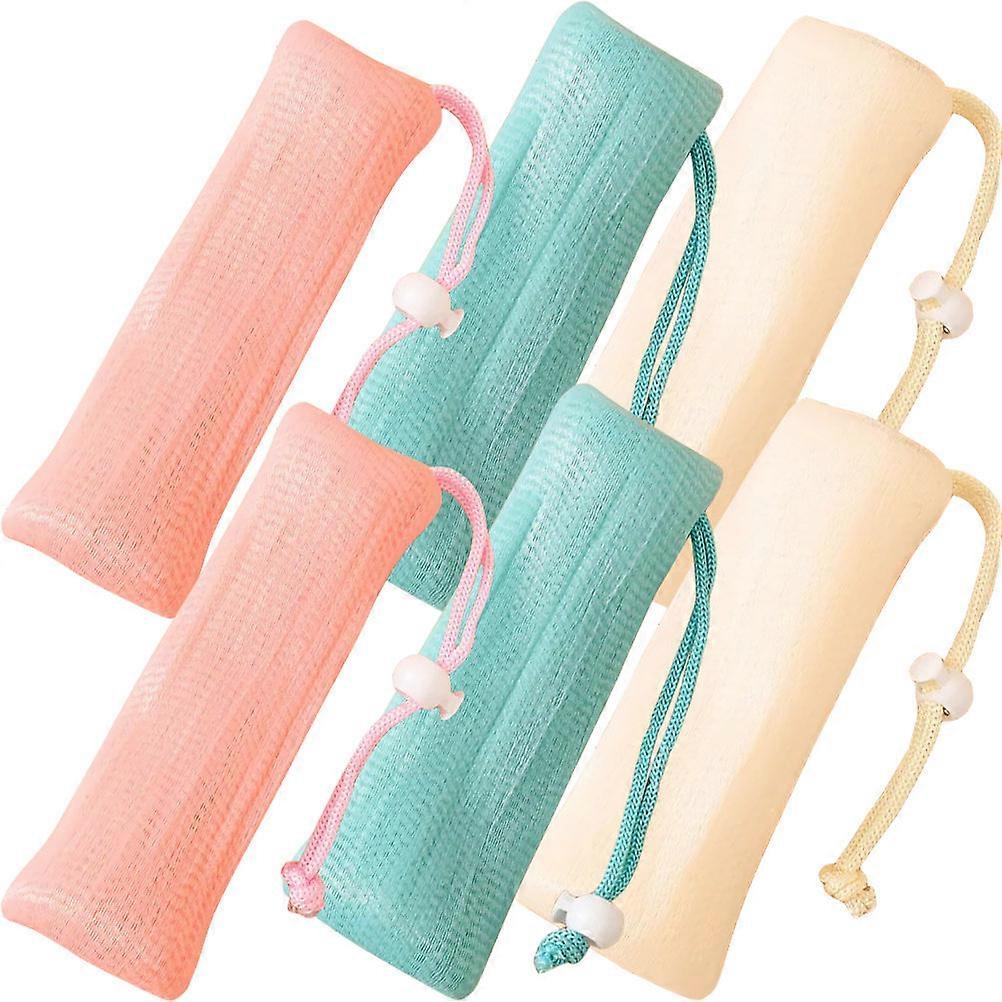 Hanging Soap Pouch 6Pcs Drawstring Design Exfoliating Soap Pouches For ...