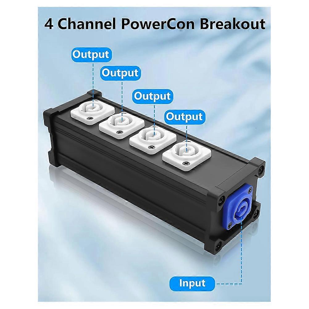 16A 4 Channel Multi PowerCon Power Cable Breakout for Stage Lights, LED ...