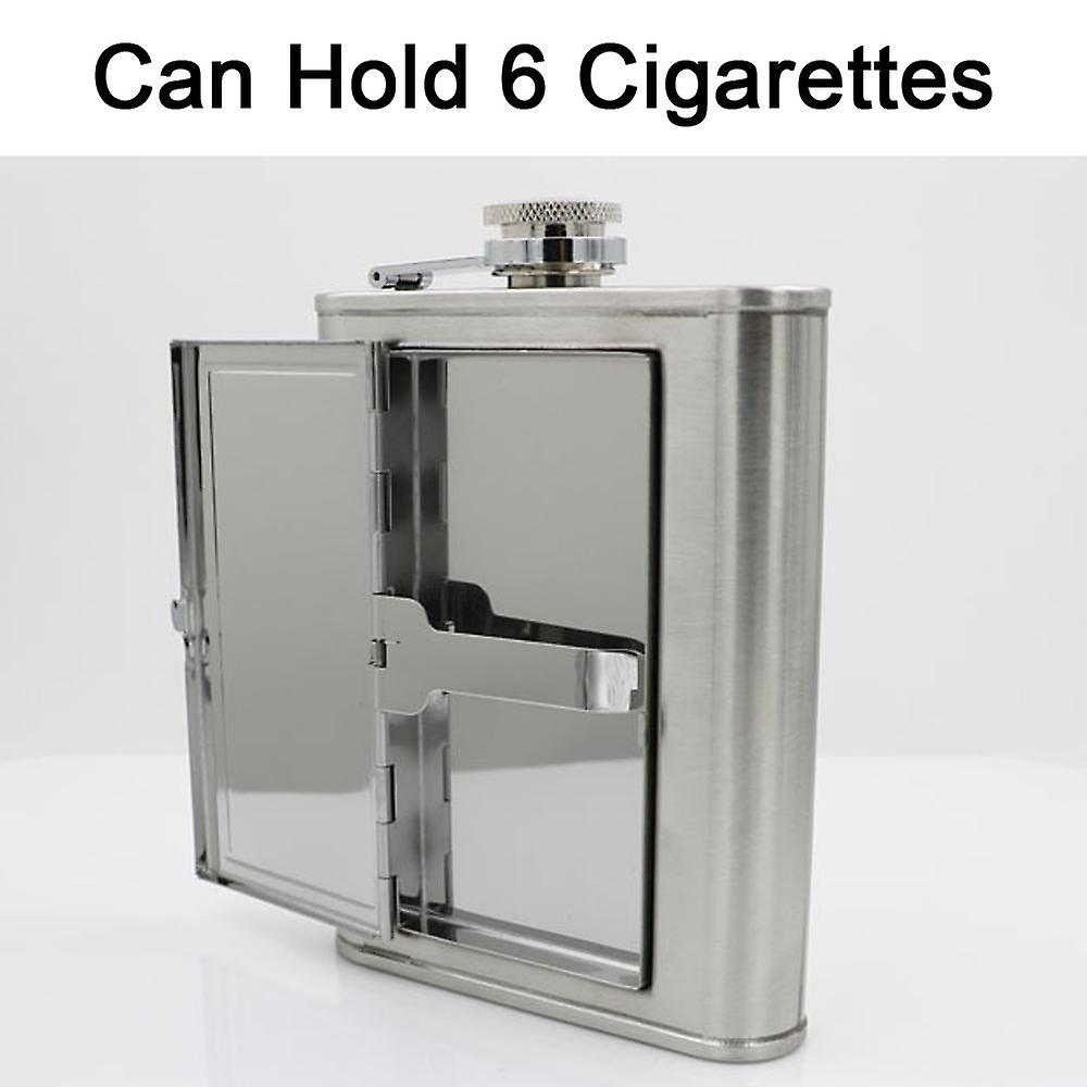 Dhrs Stainless Steel Hip Flask, Leak-proof Hidden Flask With Cigarette ...