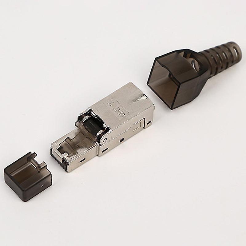 10Pcs/lot Tool-free Shielded Rj45 Cat 7 Termination Plug Cat7 Plug ...