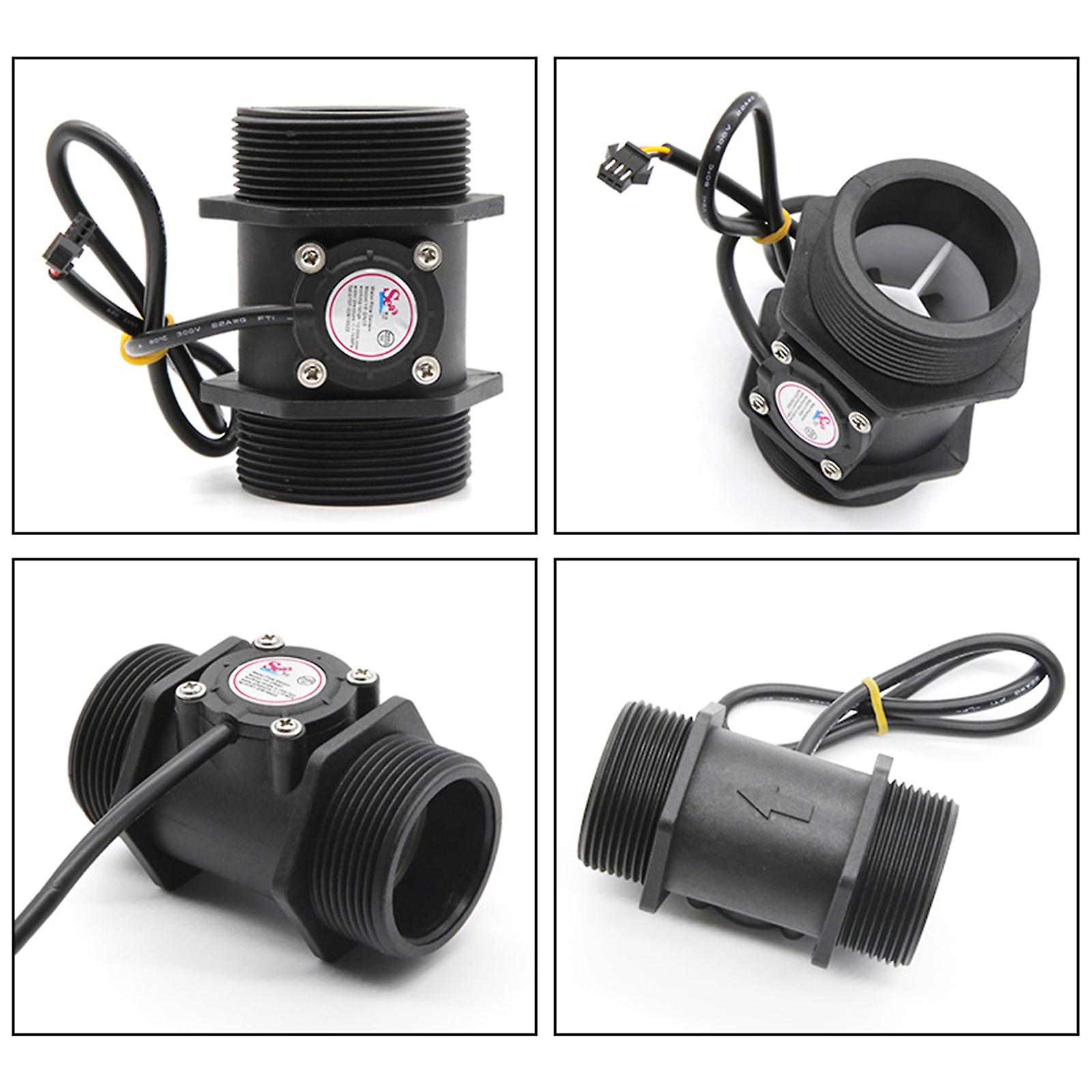 Water Flow Sensor Hall Effect Flowmeter Fluid Meter Counter Easy ...