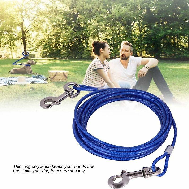 Leash Rope Heavy Duty Bite Resistant Long Steel Wire Pet Safety Cable ...