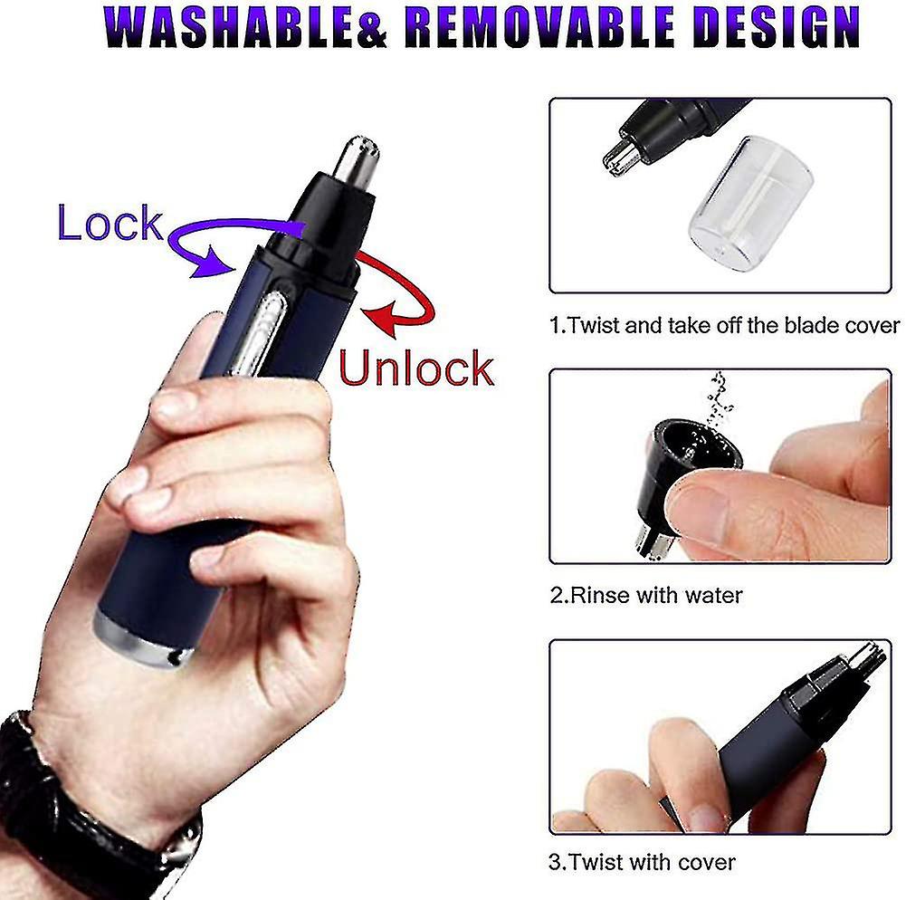 Nose Hair Trimmer,rechargeable Professional Usb Nose Hair Vacuum ...