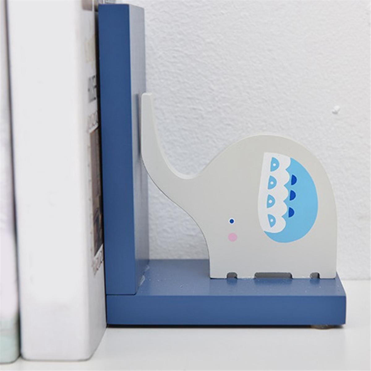 1 Pair Wooden Animal Bookend Bookshelves Book Shelf for Office Bookends ...