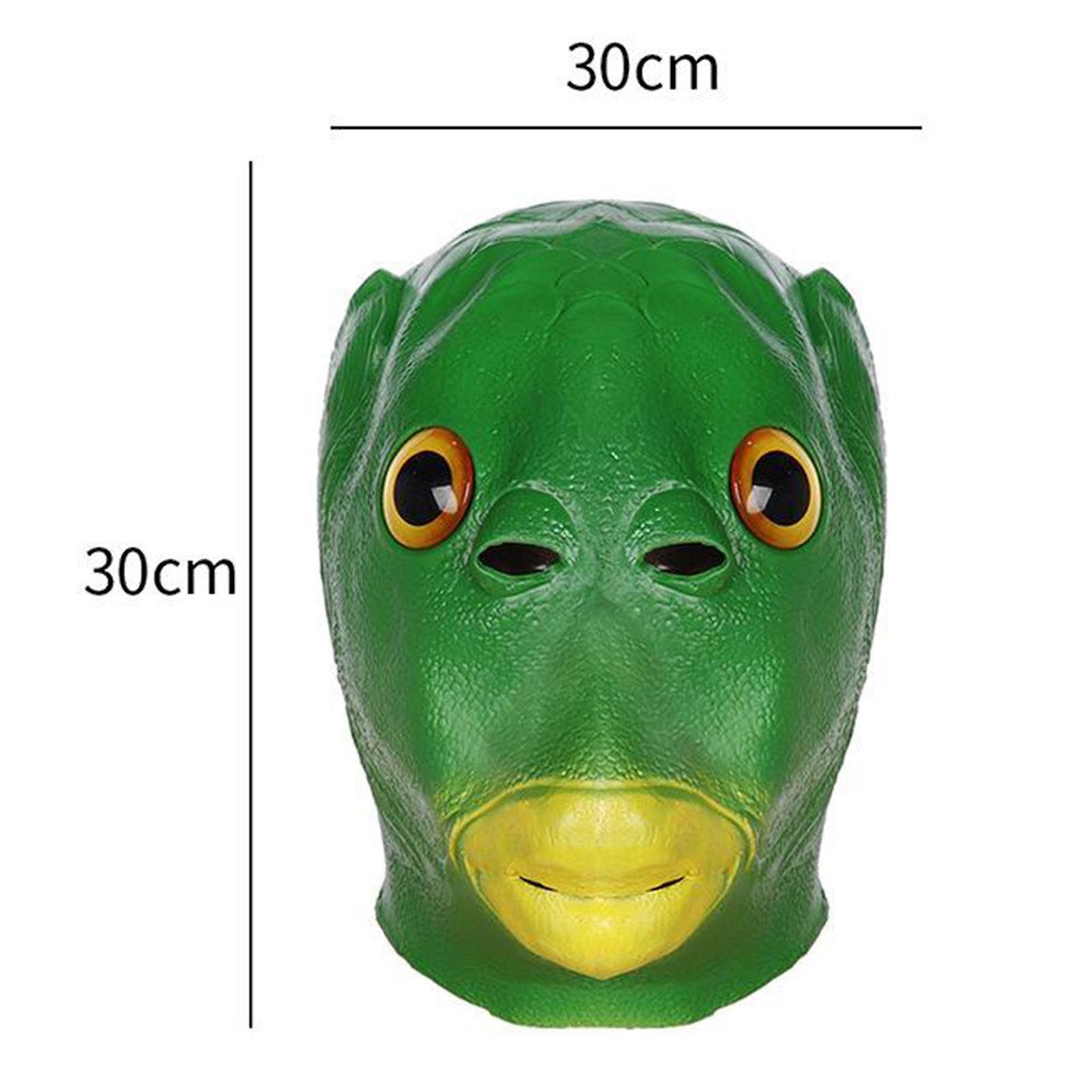 Fish Mask Latex Full Mask Carnival Halloween Shark Overhead Fish ...