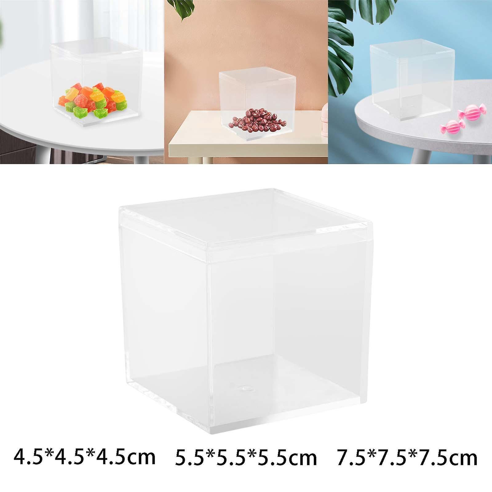 Clear Square Cube Candy Box Treat Gift Boxes Containers Small for ...