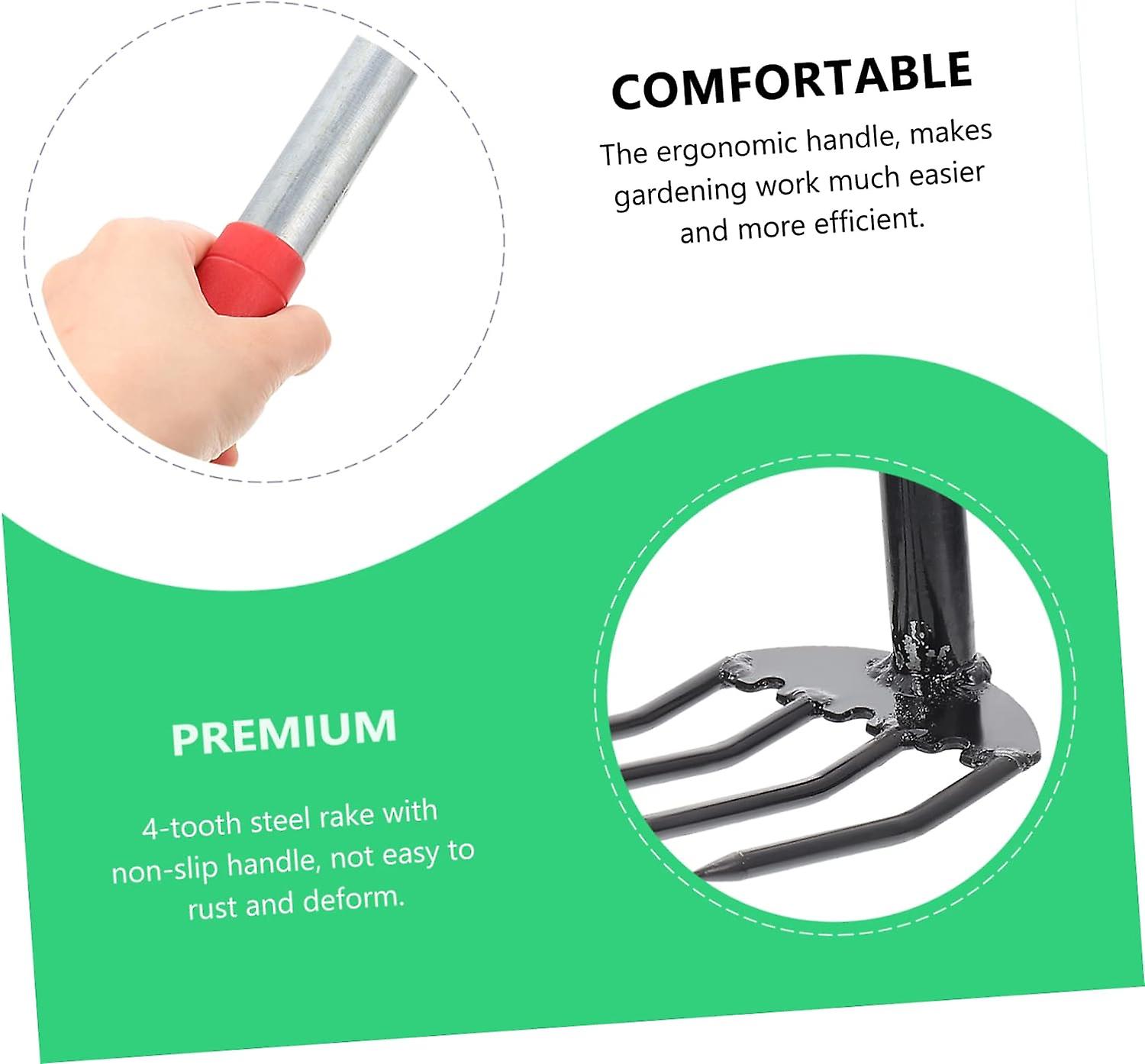 2Pcs Four-Prong Loosening Harrow Outdoor Tools Mini Shells Hand Tools ...