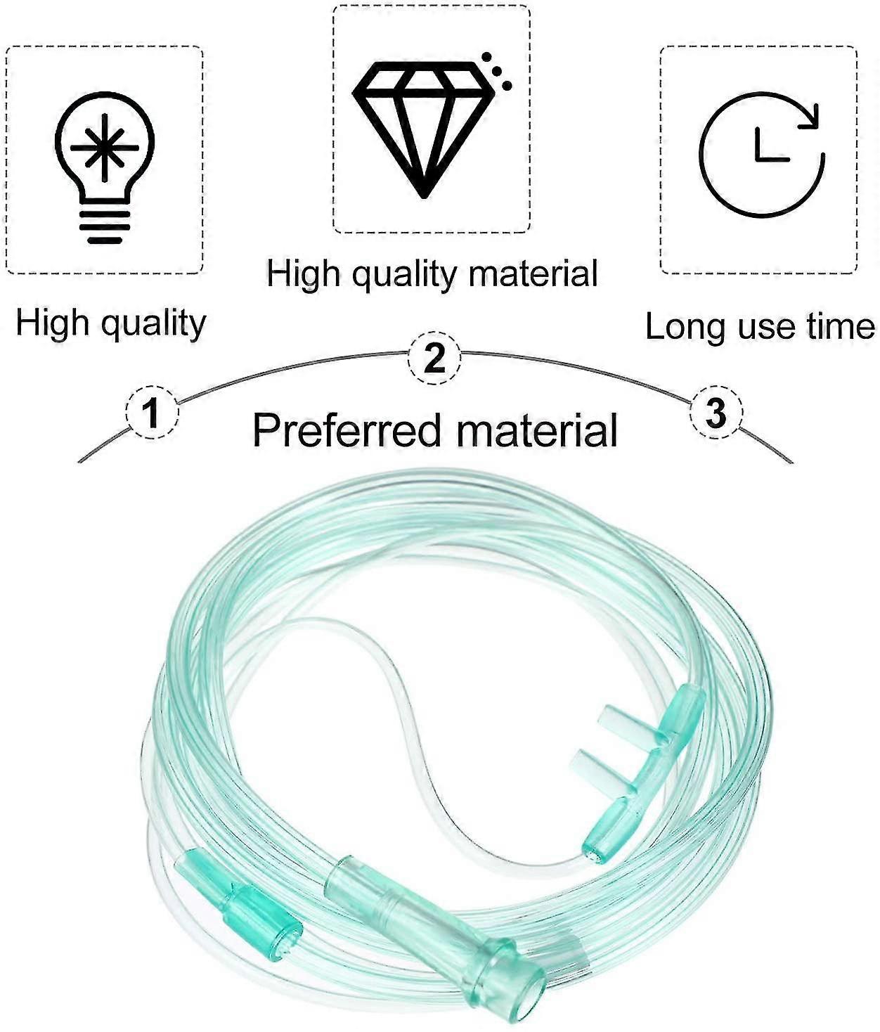 6pcs 2m Nasal Oxygen Cannula Green Soft Tube For Adults | Fruugo UK