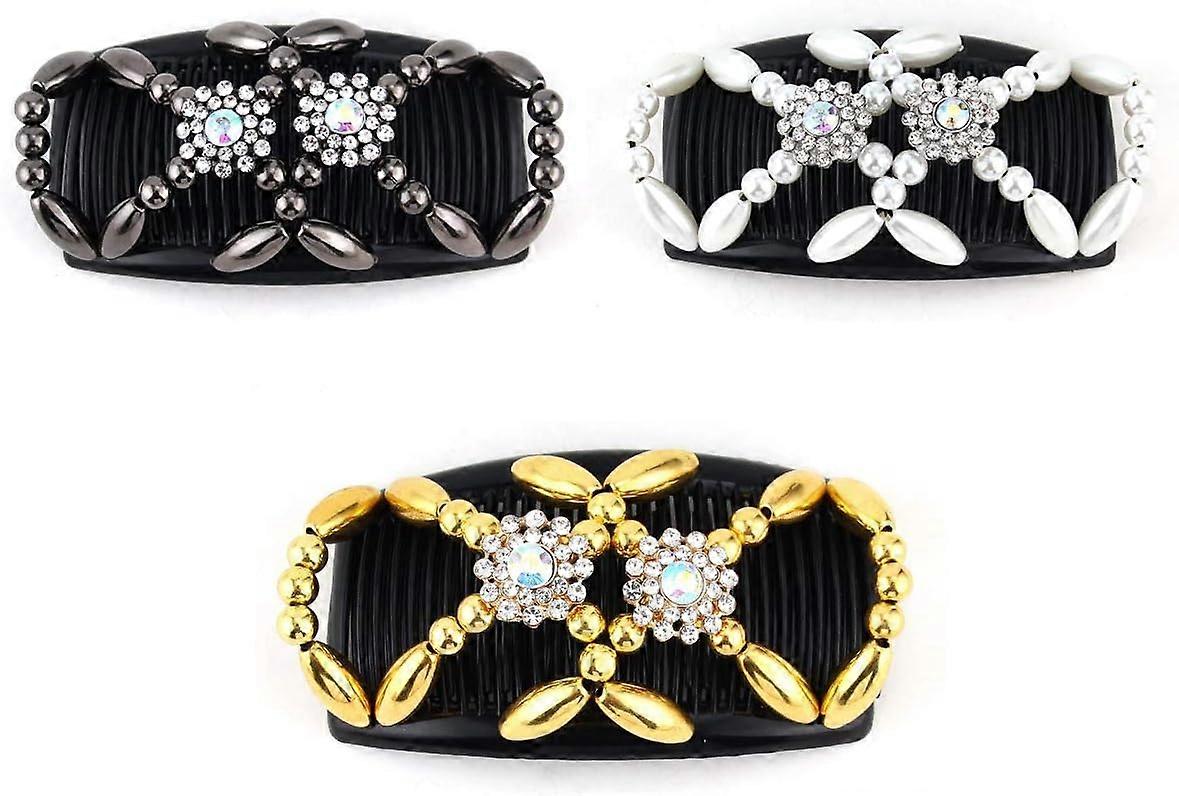 Set 3 piepteni de par, Plastic, 15 x 10.8 x 5 cm, Multicolor | Fruugo UK