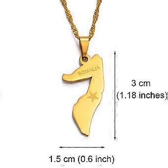 Anniyo 3CM Small Somalia Map Necklace for WomenGirl Gold Color Jewelry ...