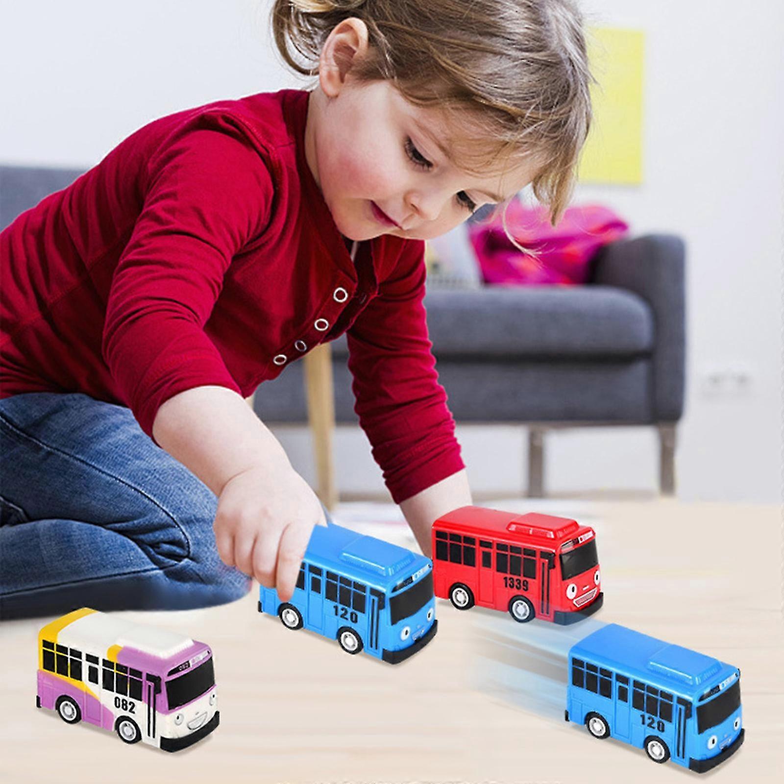 Little Bus Toy Set,mini Model Pull Back Car,for Girls And Boys, Child ...