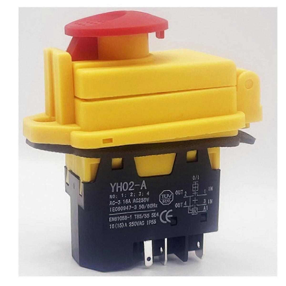 YH02-A Electromagnetic Switch 250V 16A 5PIN Start Push Button for ...