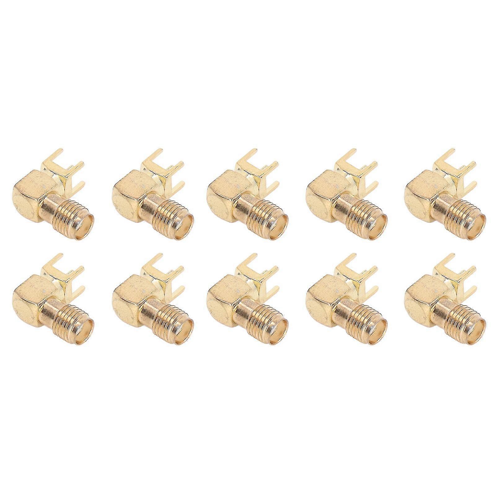 RF Connector Panel 90 Degree 4 Pin Coaxial Adapter 10Pcs Antenna Base ...