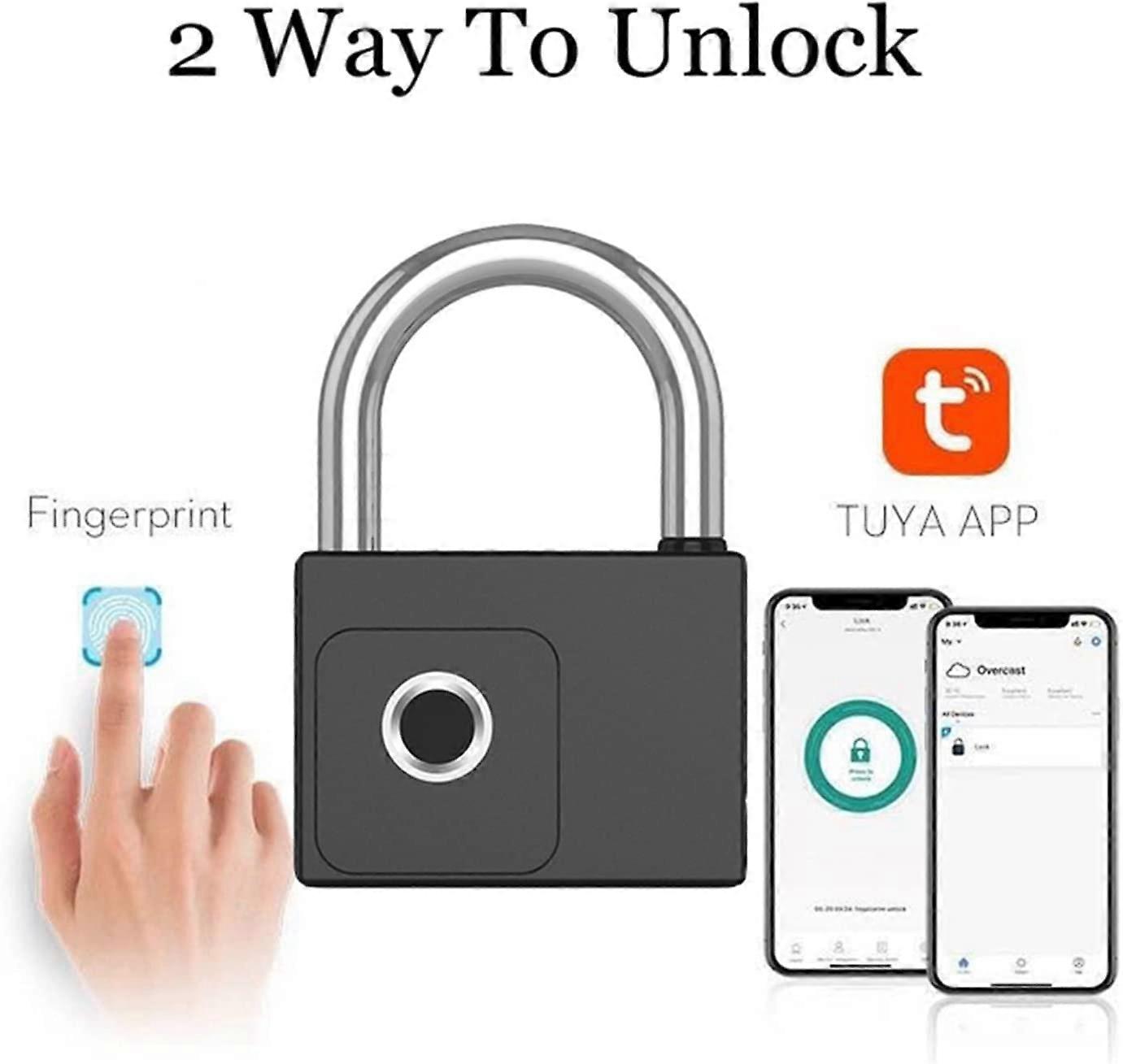 Bluetooth Lock,Gym Locker Padlock, Fingerprint or Remote Authorized ...