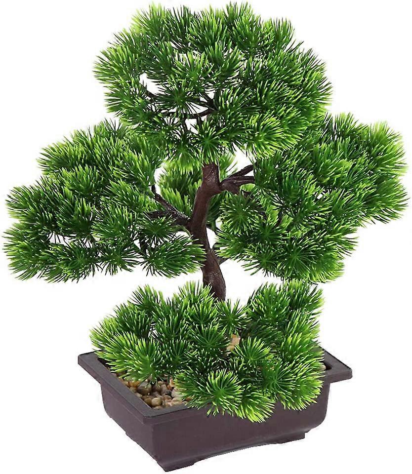 Artificial Bonsai Tree Fake Plant Decoration Potted Artificial Home Plants Japanese Pine Bonsai ...