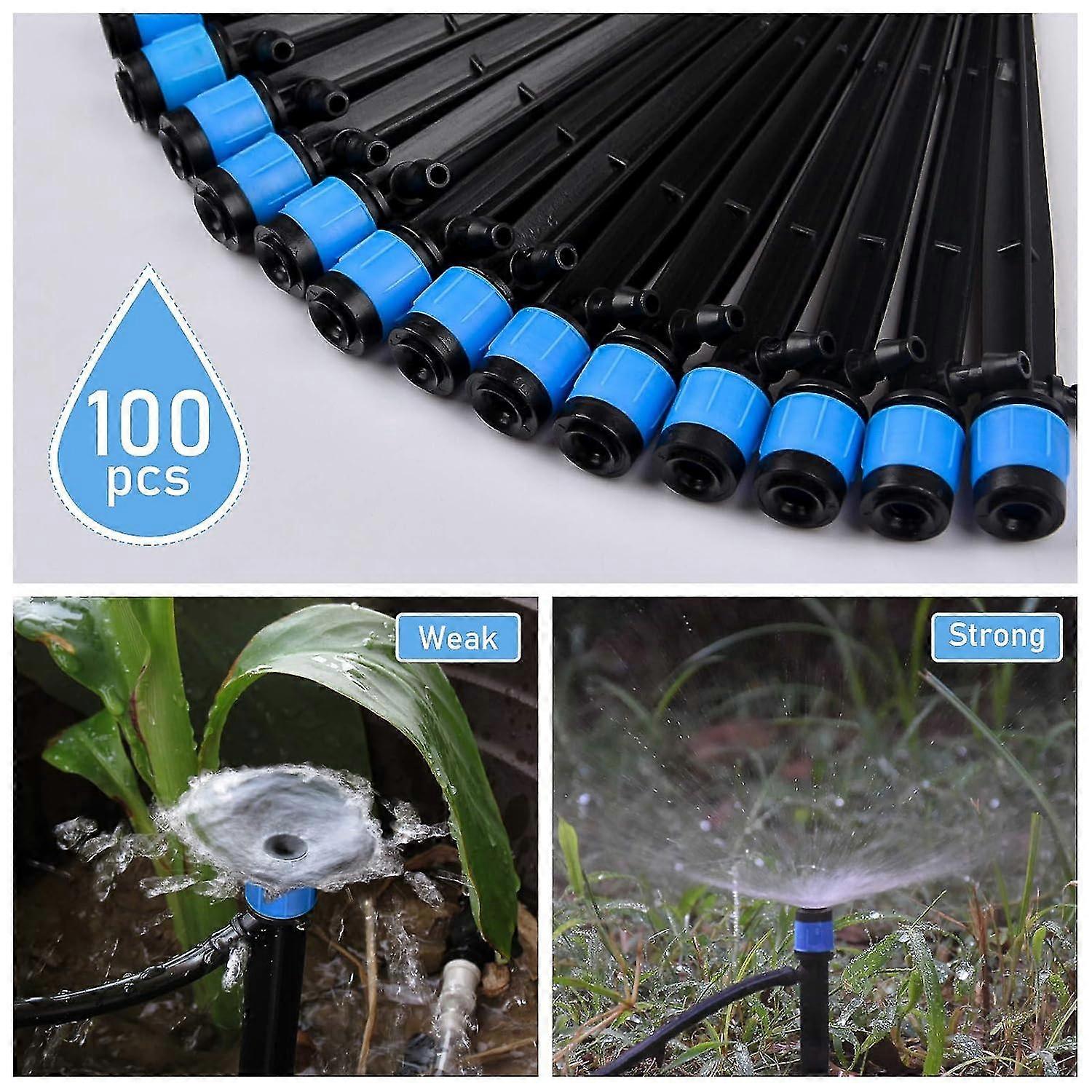 100pcs Irrigation Dripper, Adjustable Micro Sprinkler For 1/4 (4-6mm ...