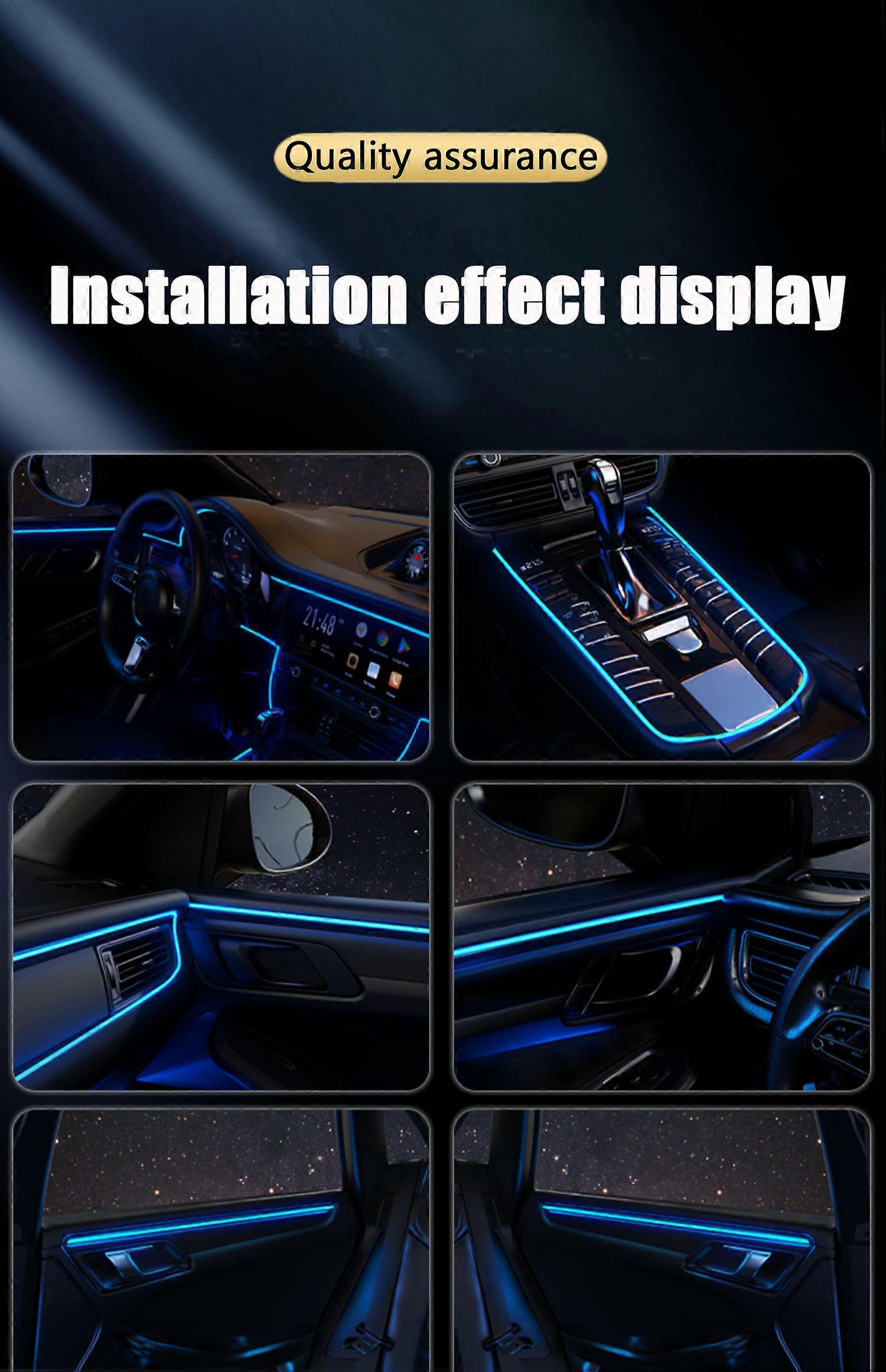 1M/3M/5M LED Neon Car Interior Decorative Lamps Strips USB Drive For ...