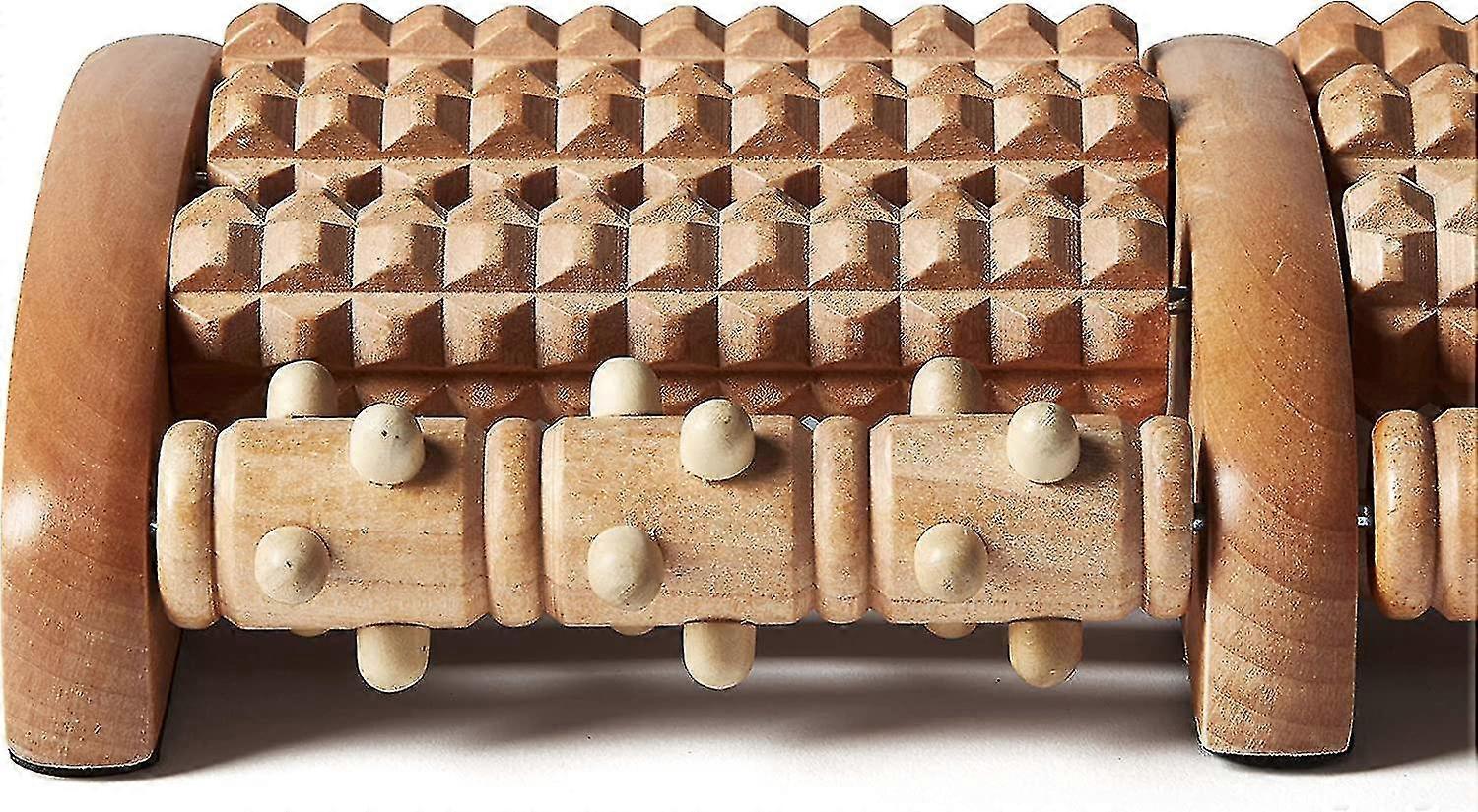 Acupressure Foot Pain Relief Multi-roller - Wooden Dual Foot Roller ...