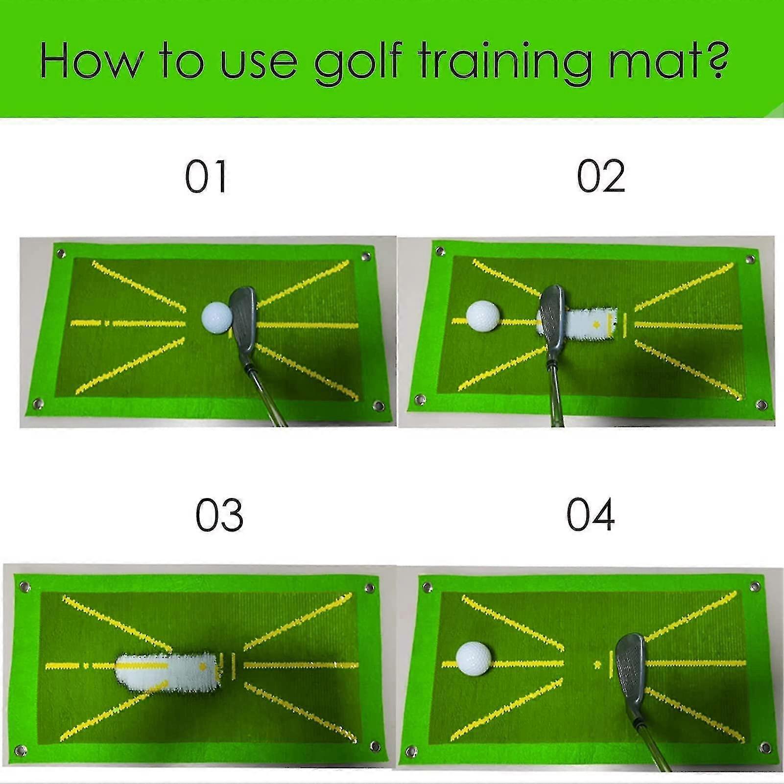 Golf Mat, Premium Golf Hitting Mat With 3 Balls, Divot Daddy Pro Golf ...