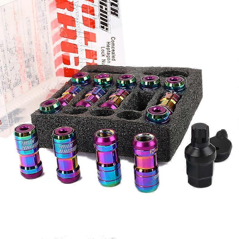Racing Concealed Heptagon Formula Steel Wheels Lock Lug Nuts Acorn Rim ...