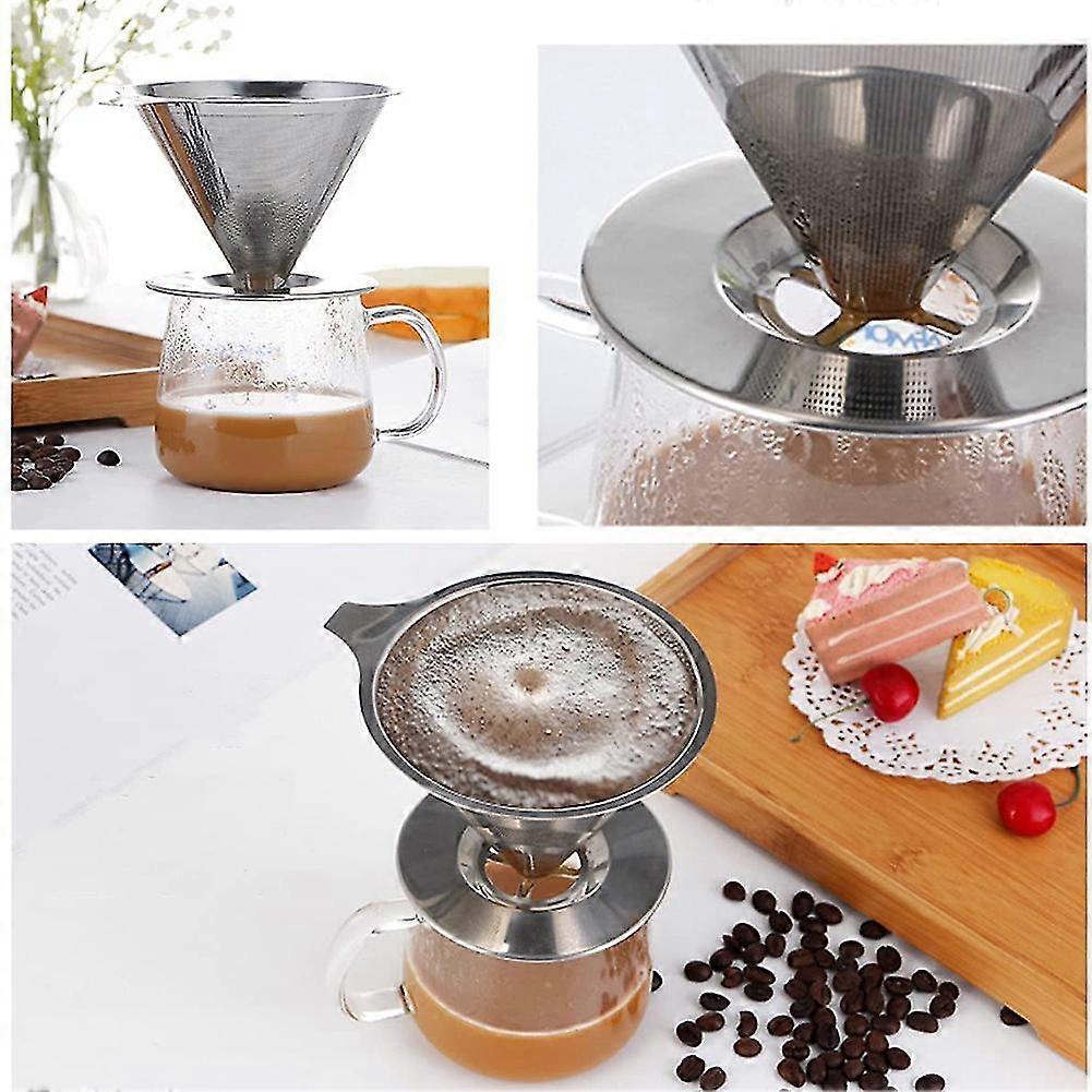 Pour Over Coffee Dripper Reusable Drip Cone Coffee Filter Portable Pour ...