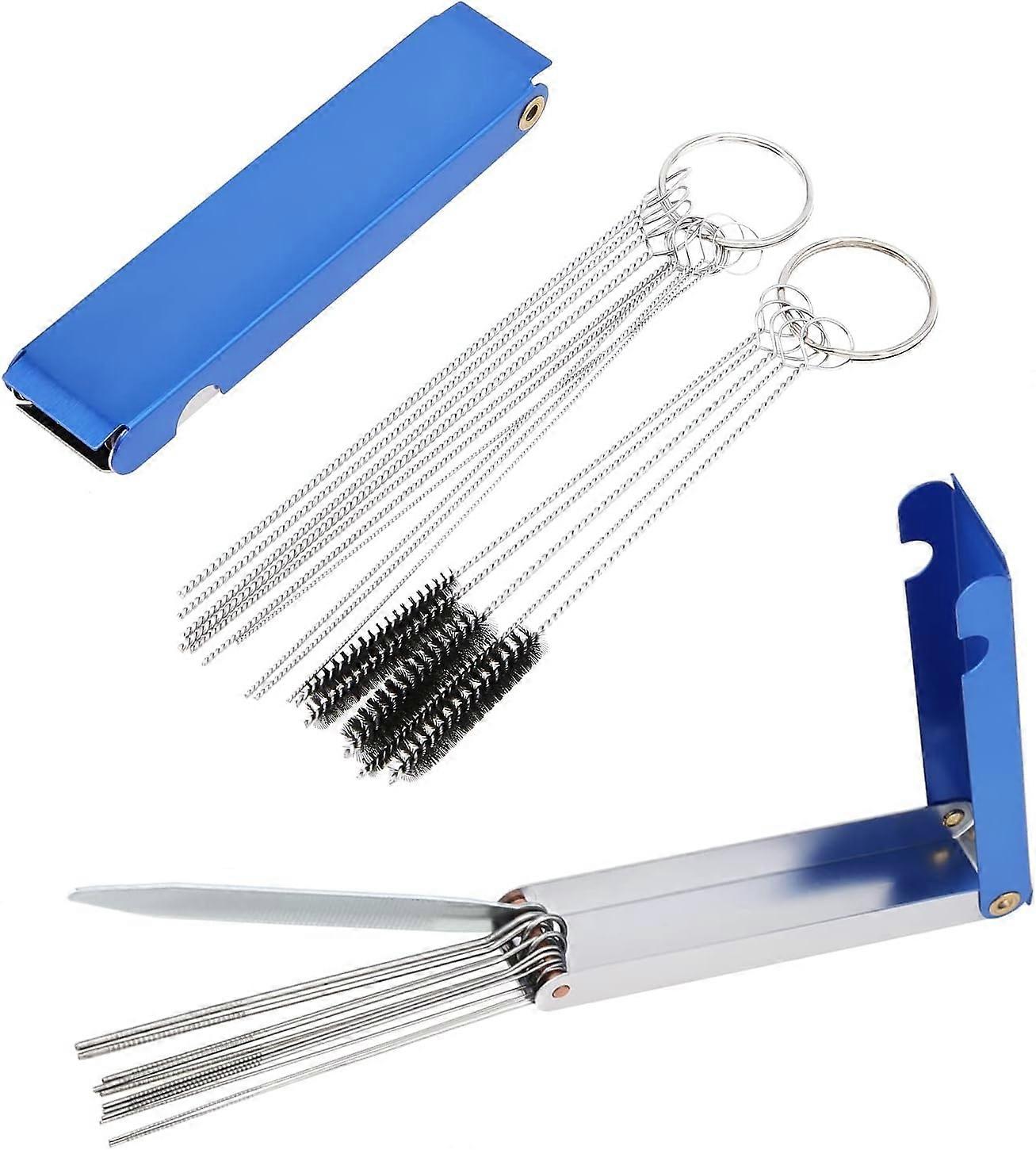 Carburetor Carbon Dirt Jet Remove Cleaner, 13 Cleaning Wires Set + 10 Cleaning Needles + 5 Nylon ...