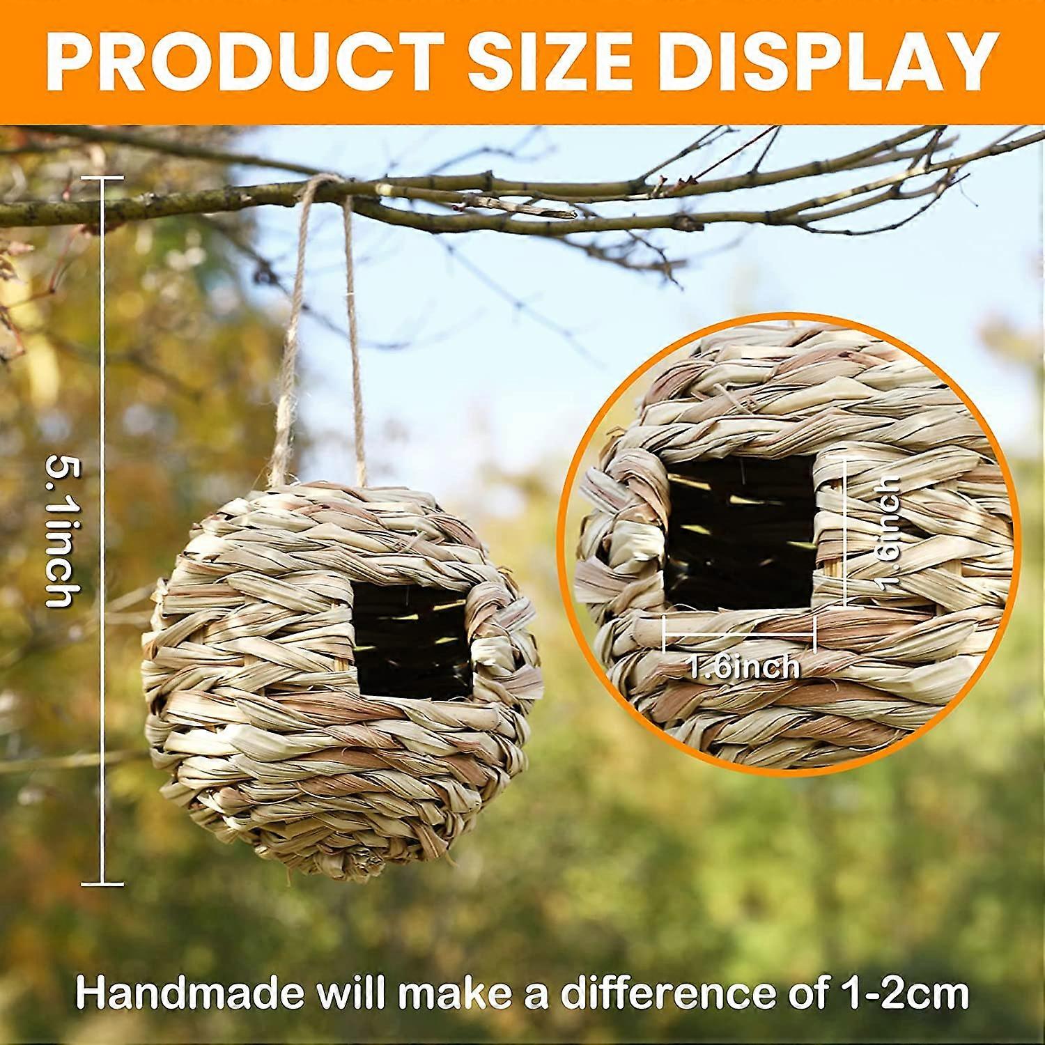 Bird House for Outside Hand-Woven Hummingbird House Natural Bird Hut ...