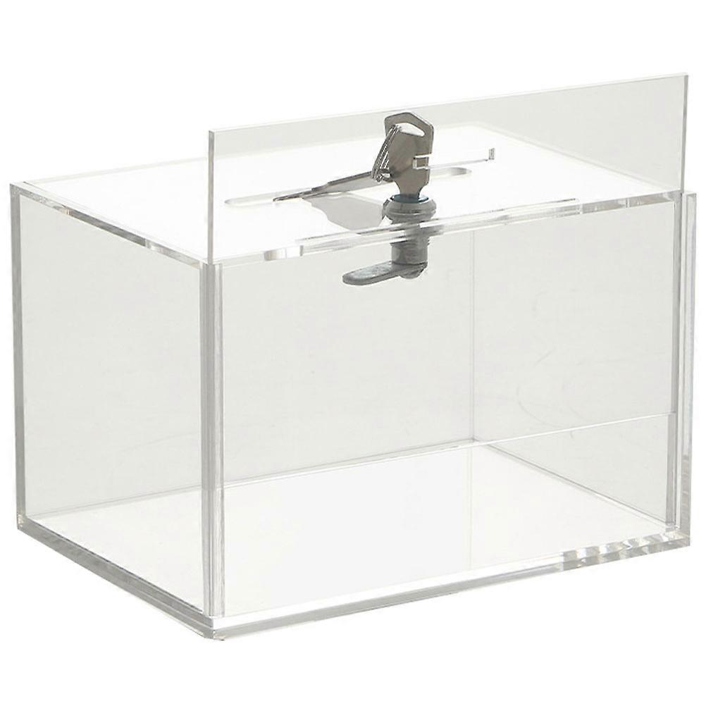 Transparent Donation Box Suggestion Box with Lock Complain Letter Box ...