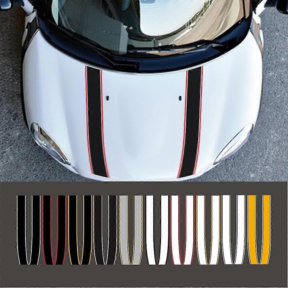 car engine hood bonnet sticker stripes decals decor for mini cooper s ...