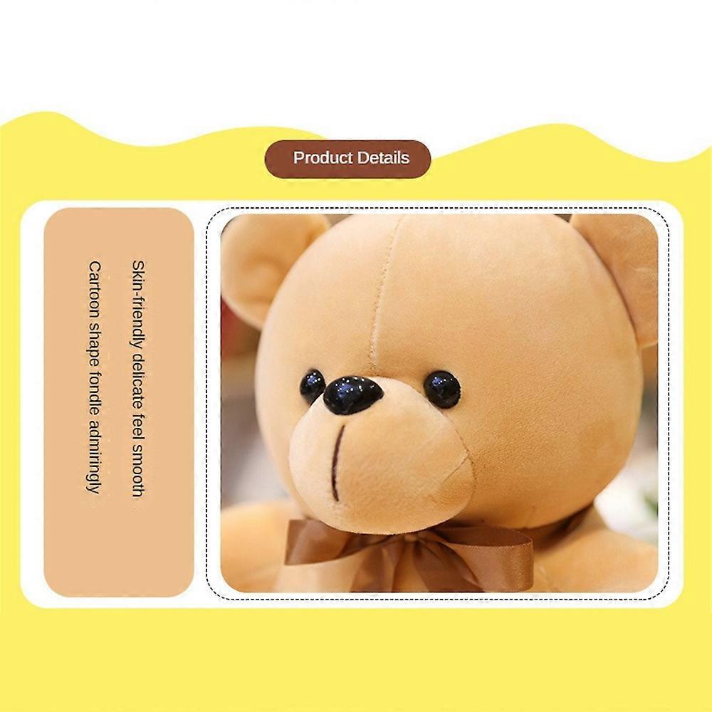Colorful Down Cotton Bear Five-color Ribbon Teddy Bear Doll Childrens ...