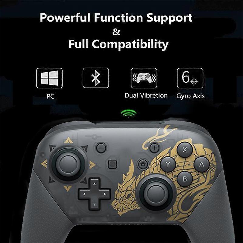 Wireless Bluetooth Controller for Pro Gamepad Joystick for Console 6-Axis with NFC(C) | Fruugo UK
