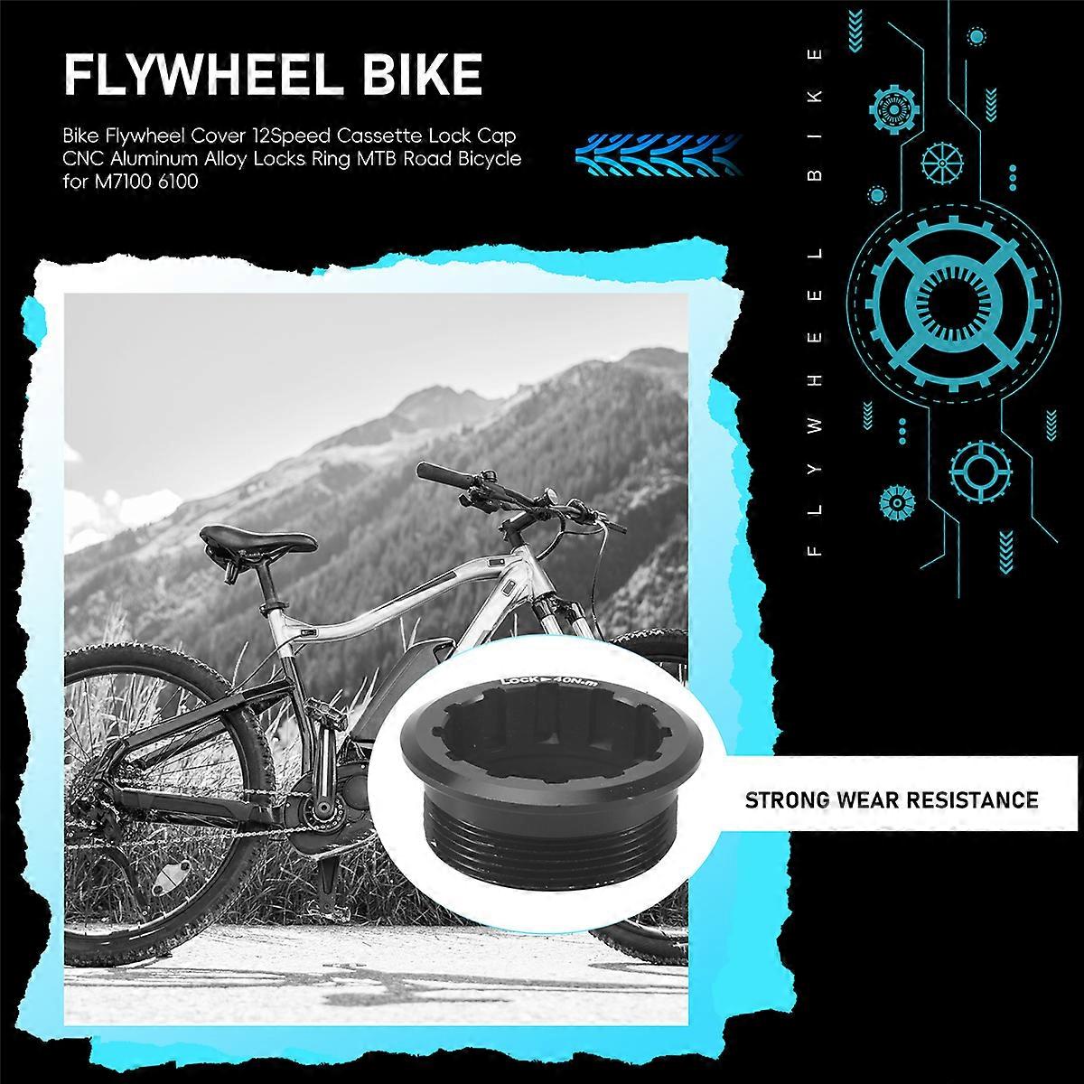 Bike Flywheel Cover 12Speed Cassette Lock Cap CNC Aluminum Alloy Locks Ring Road Bicycle for ...