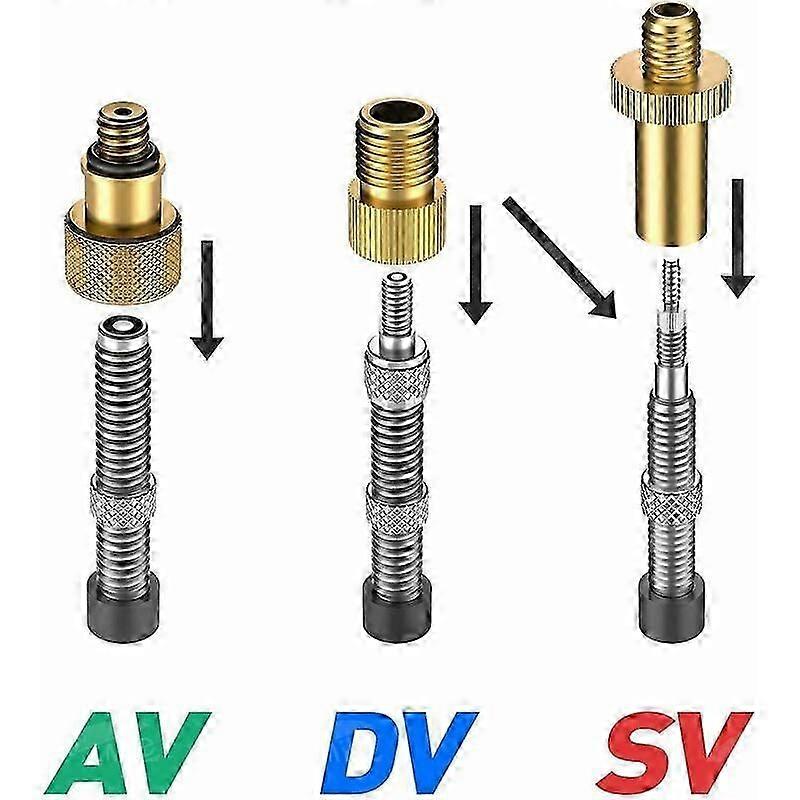 Bicycle pump adaptor Valve adaptor kit Pure copper bicycle valve Car ...