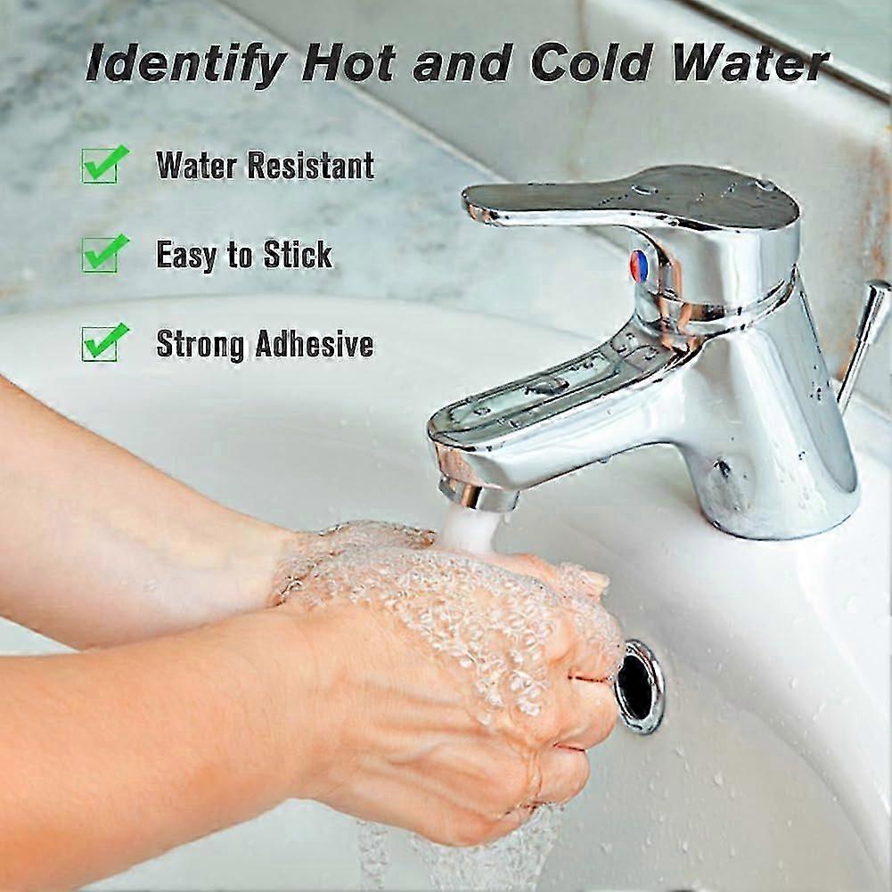 24Pcs Hot and Cold Water Stickers Self Stick Hot and Cold Water Label ...