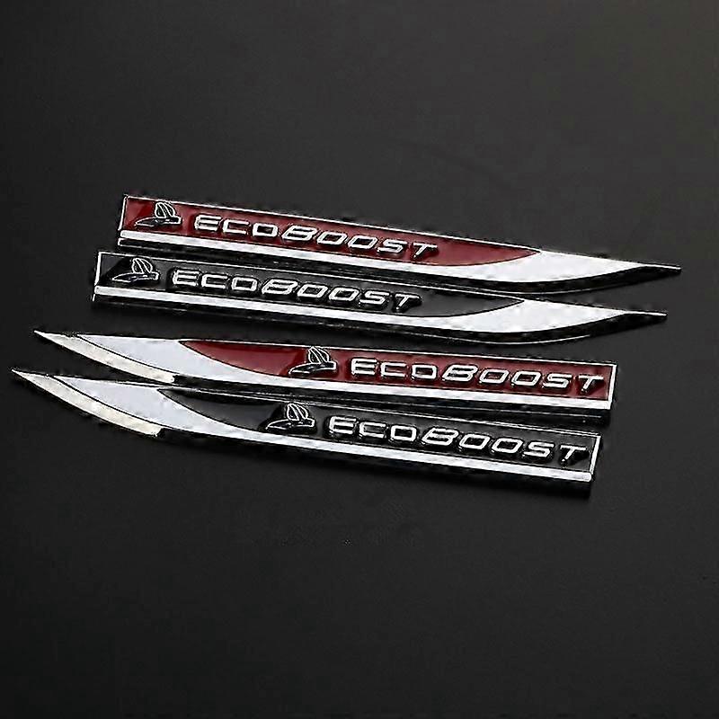2 x 3D Metal EcoBoost Logo Car Side Door Sticker Fender Badge Emblem ...