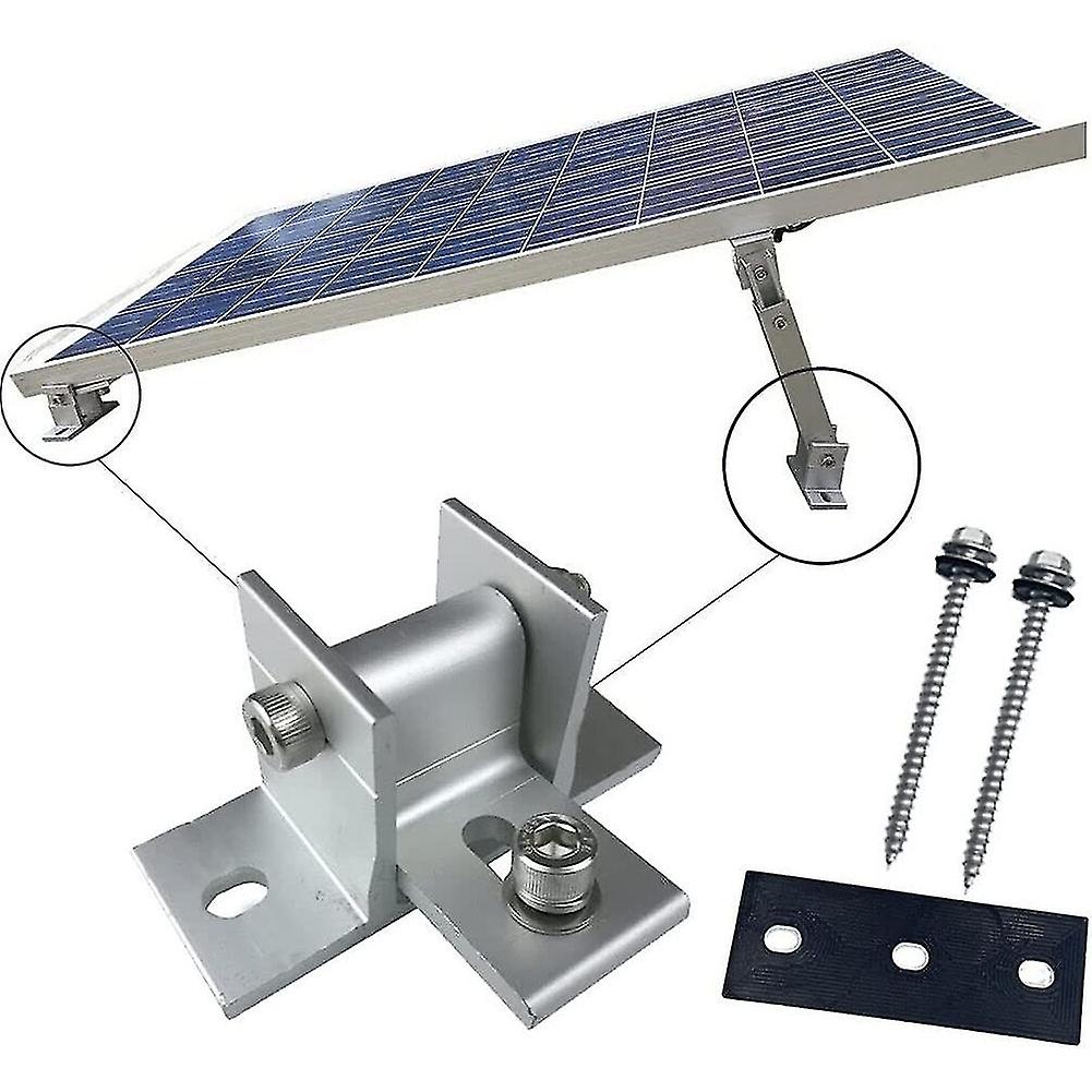 Solar Panel Rotatable Elevation With Angle Bracket Roof Mounting ...